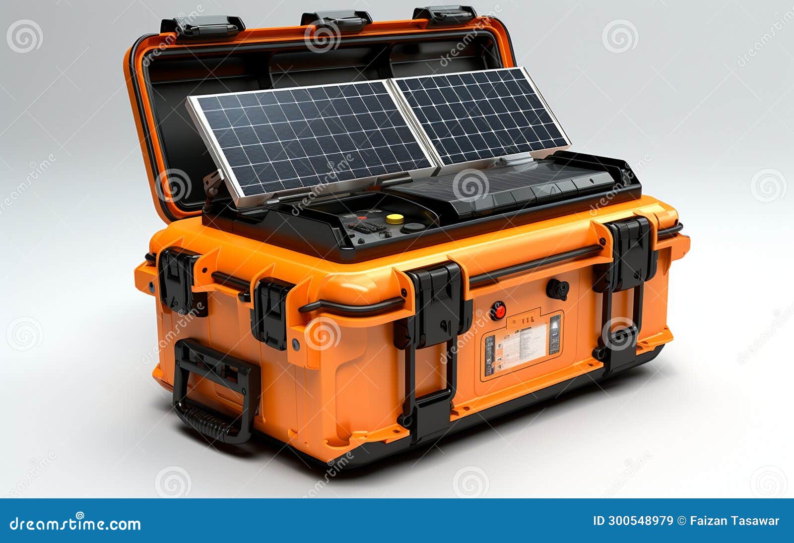 Solar Generators on a Blank White Surface Generative Ai Stock Image ...