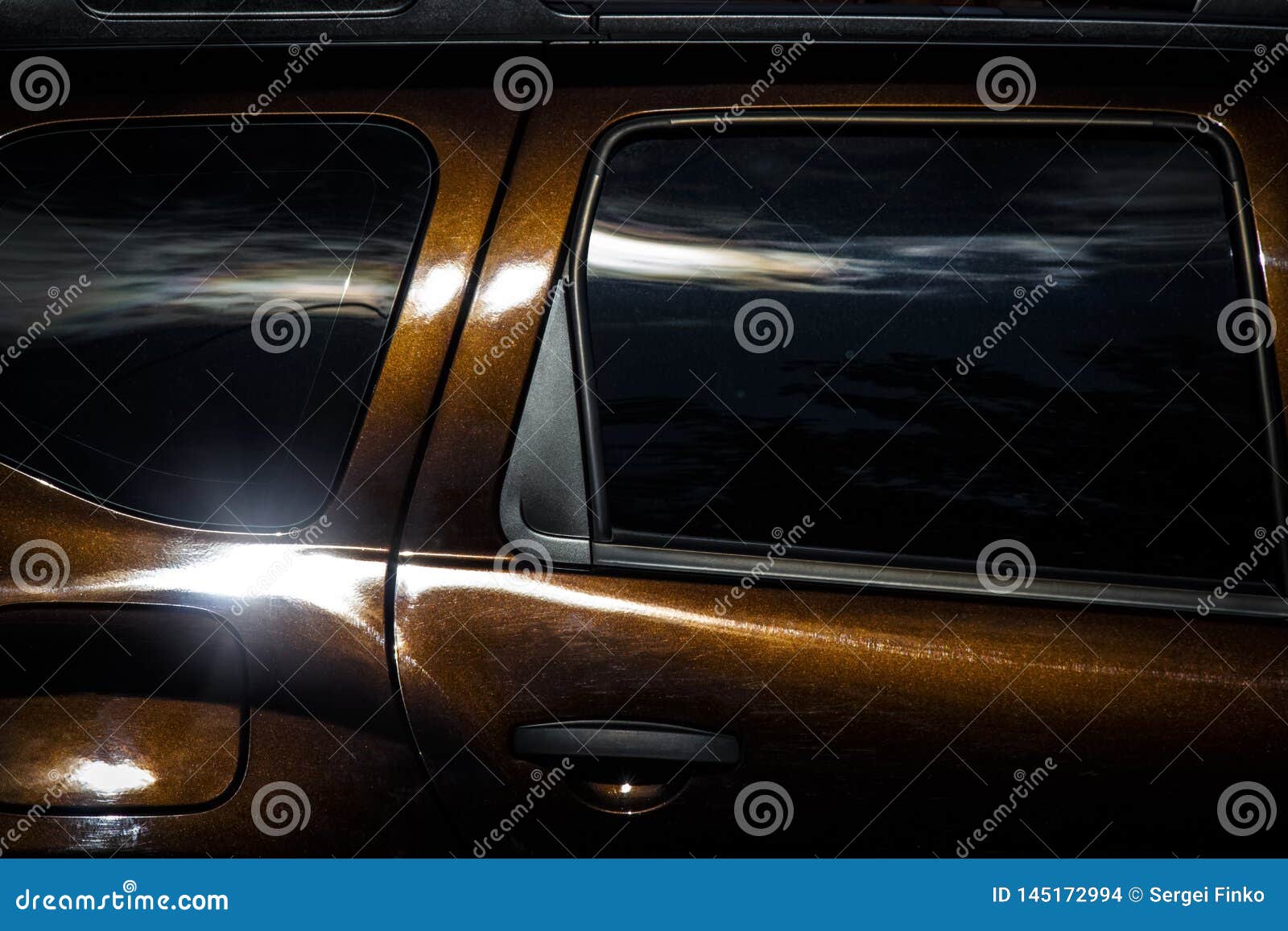 Reflections on the Surface of the Car Stock Photo - Image of clear ...