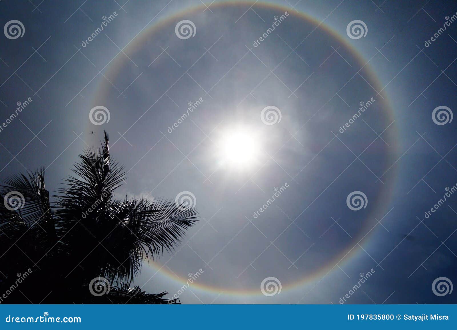 Solar Halos with the Sun in the Center. Stock Photo - Image of spectrum ...