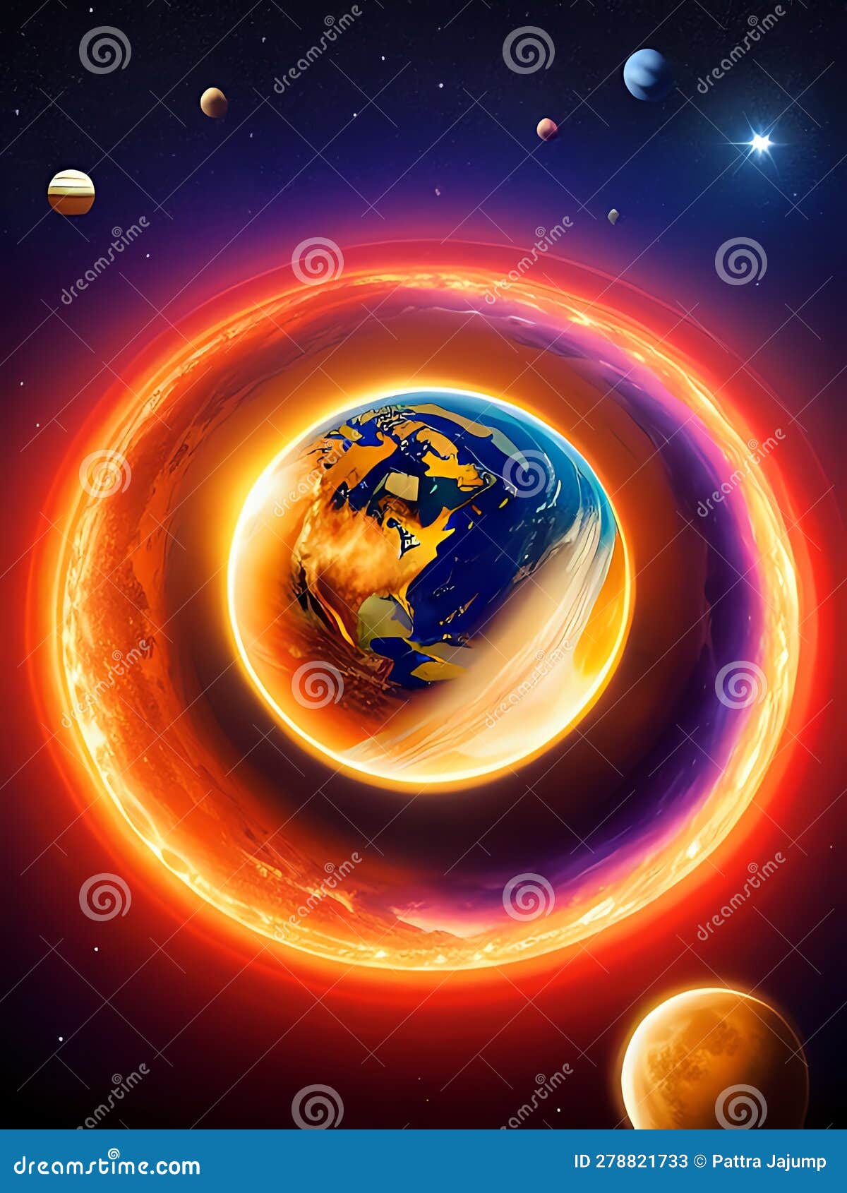 The Solar Has Planet that Amazing. Generative Ai Stock Illustration ...