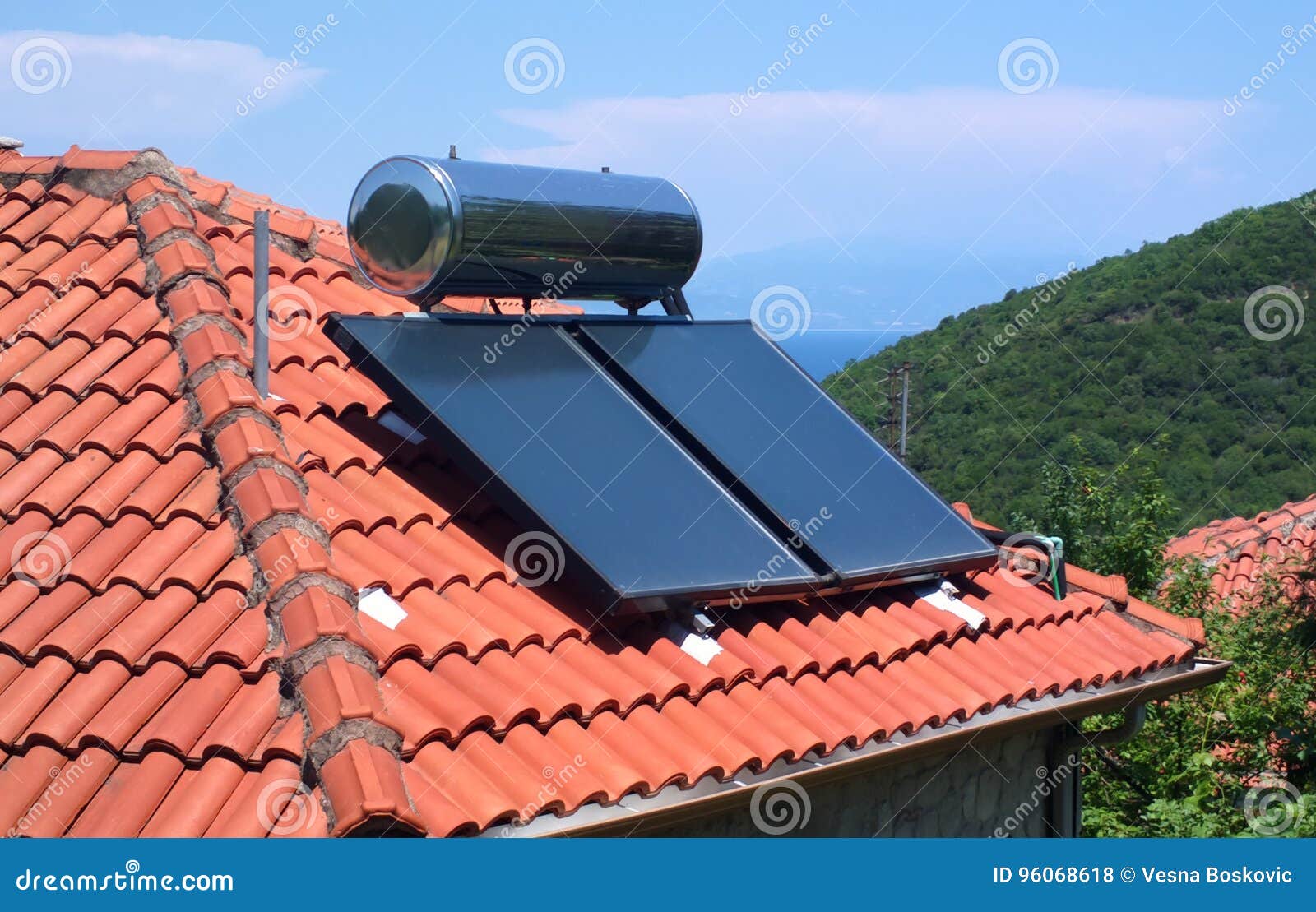 Solar heating stock photo. Image of building, home, saving - 96068618