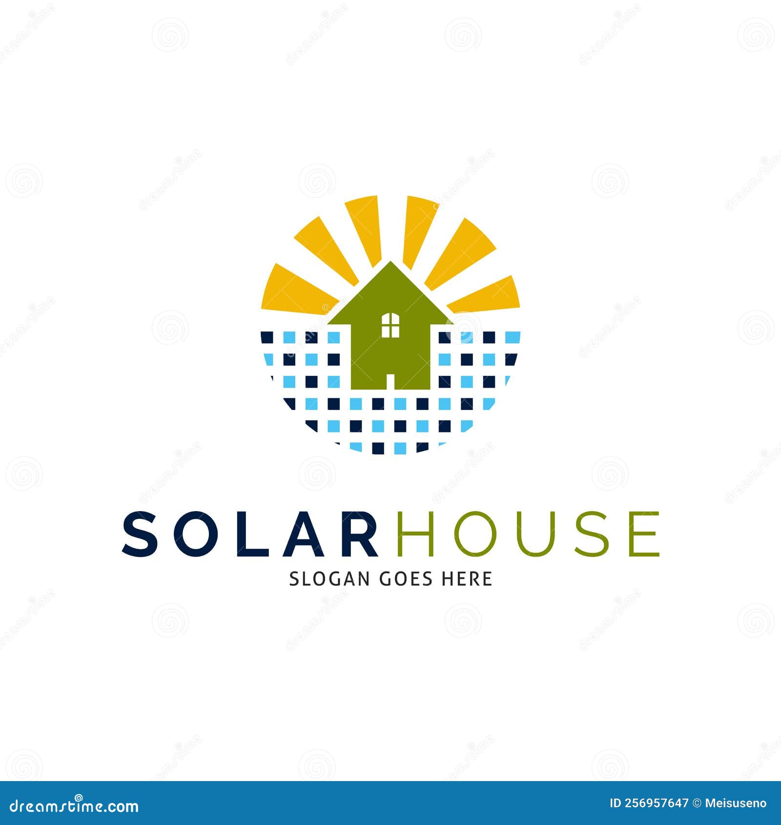 Solar House Icon Vector Logo Template Illustration Design Stock Vector ...