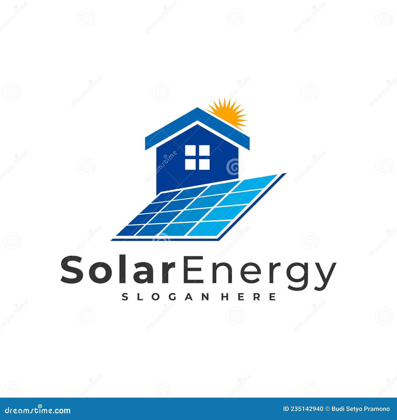Solar House Logo Vector Template, Creative Sun Energy Logo Design ...