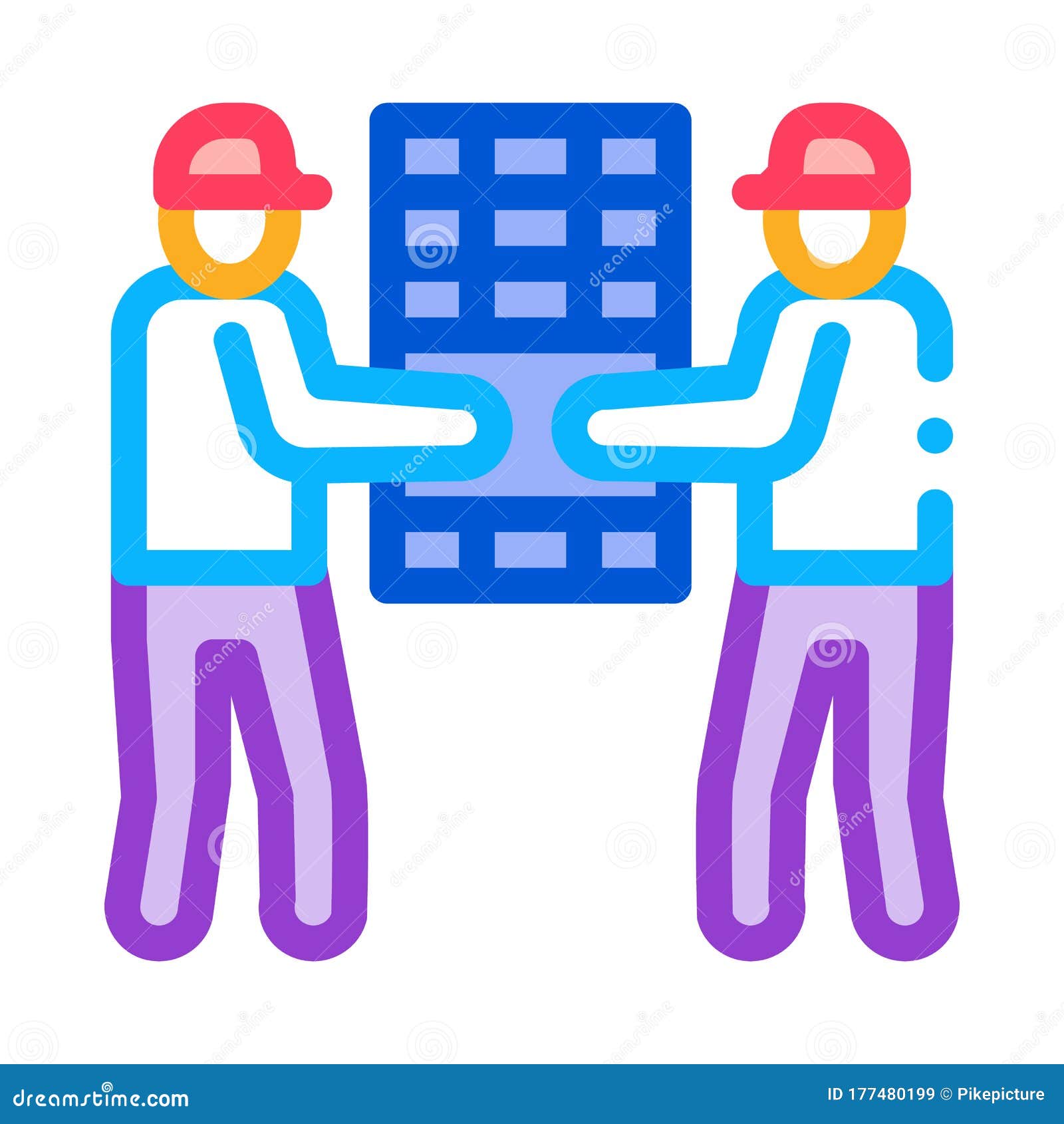 Solar Installation Workers Icon Vector Outline Illustration Stock ...