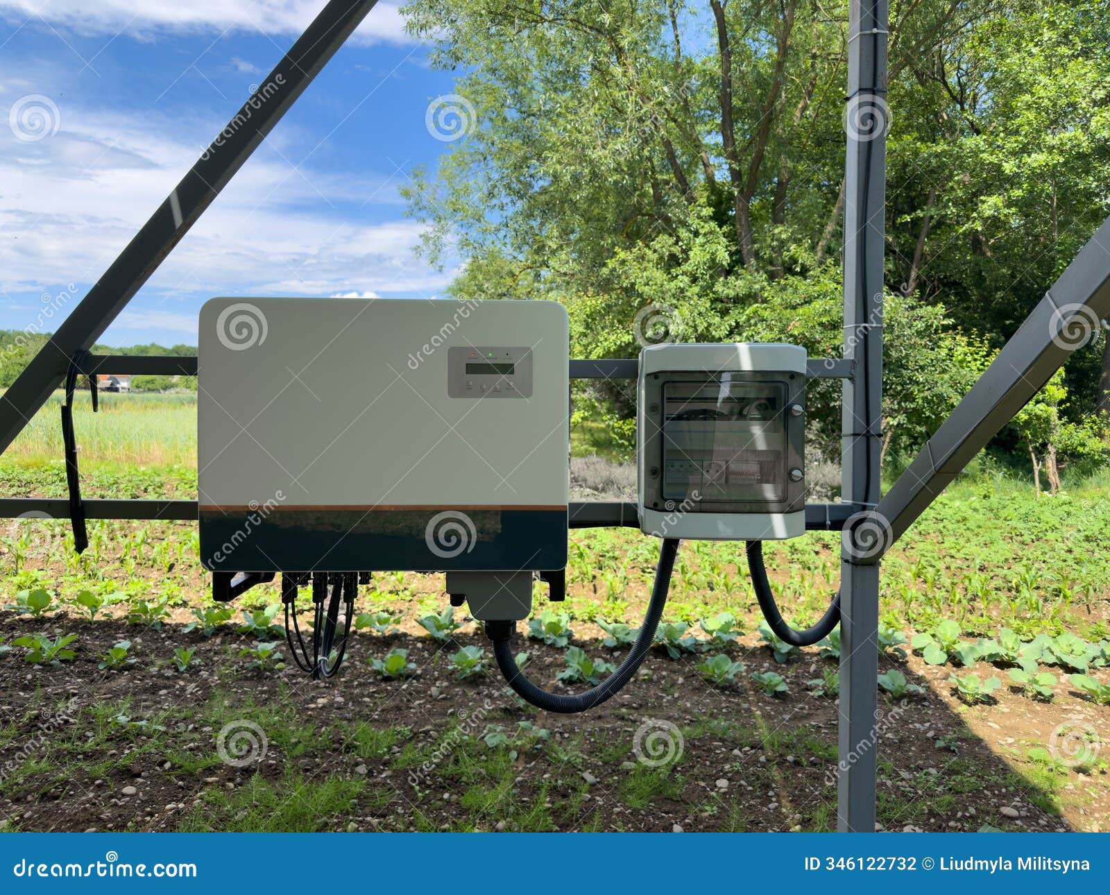 Solar Inverter Control Room In 110 MW Solar Plant Stock Photo ...