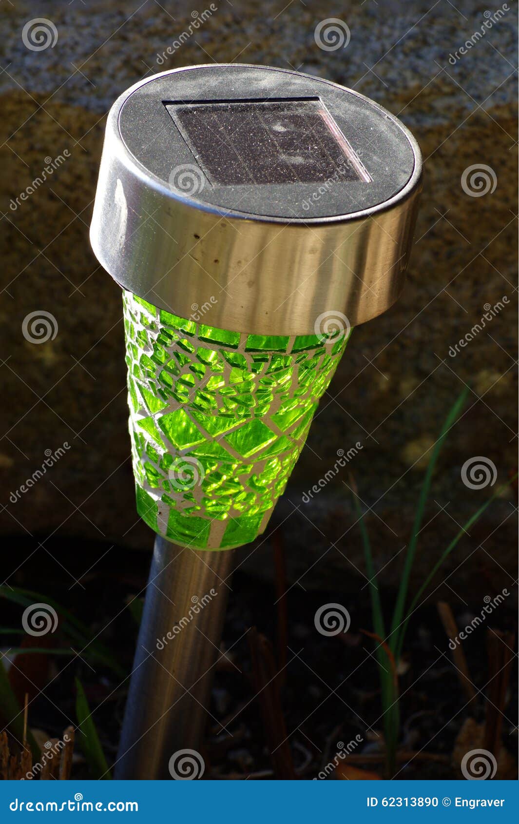 Solar lamp garden stock photo. Image of technology, yard - 62313890