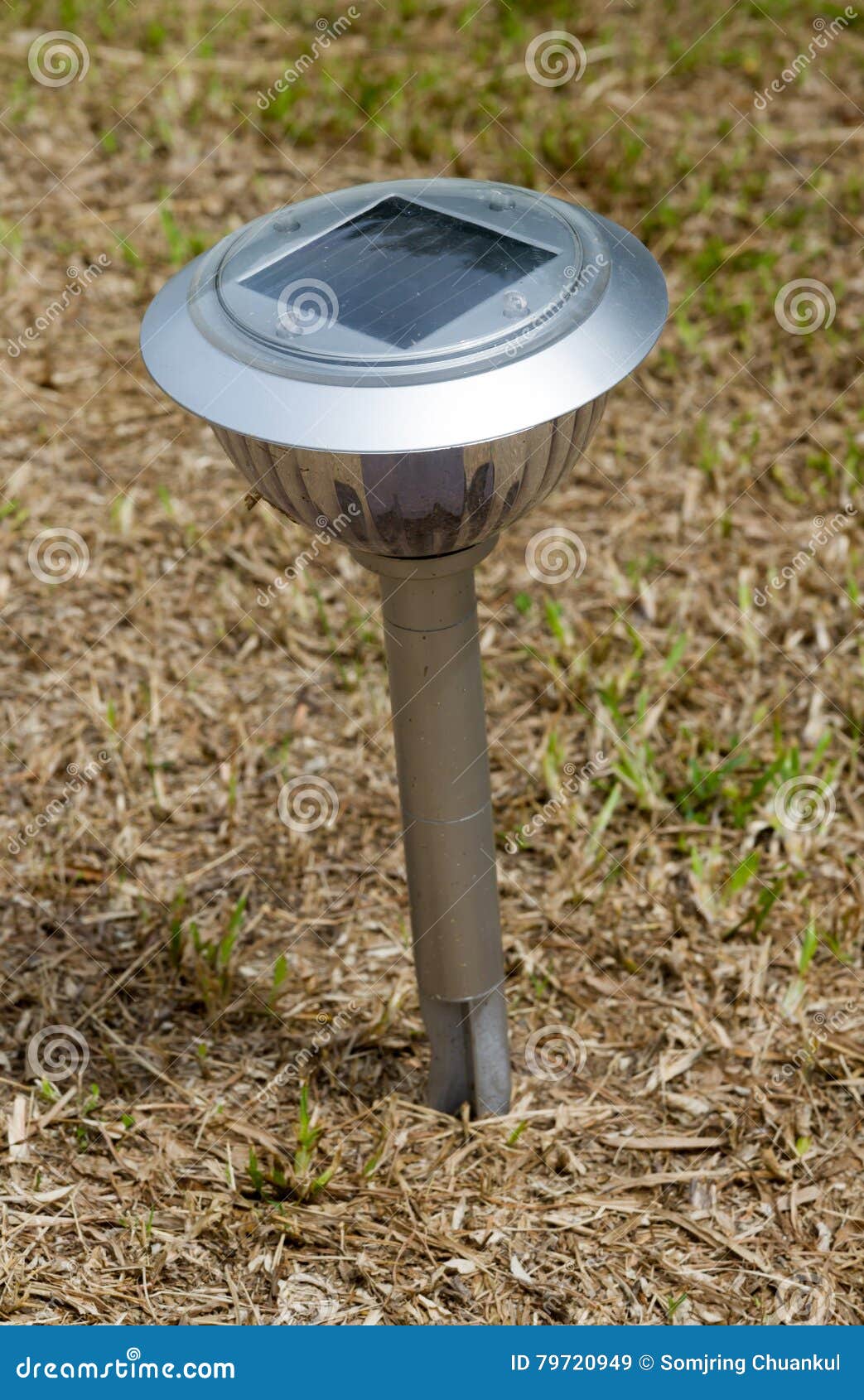 Solar Lamp in the Garden for Saving Energy. Stock Image - Image of ...