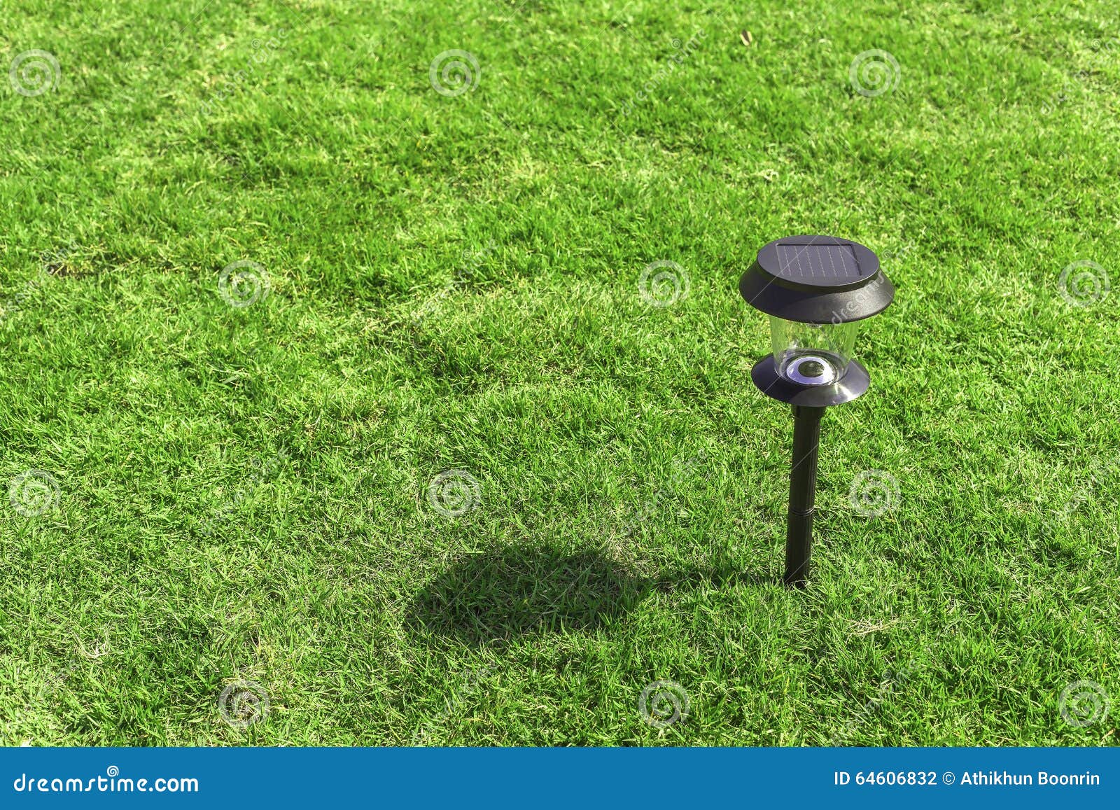 Solar Lamp in the Garden with Shadow. Stock Photo - Image of home ...