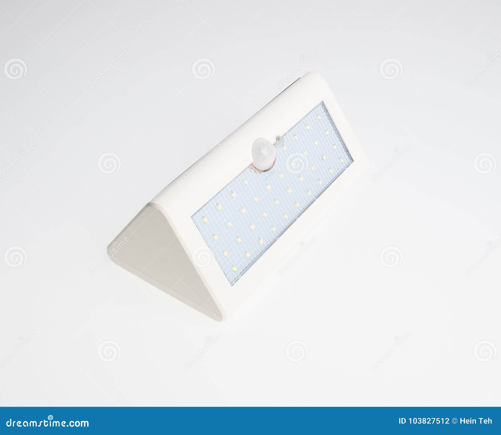 Solar LED Lamp with Motion Sensor on a Background. Stock Photo - Image ...