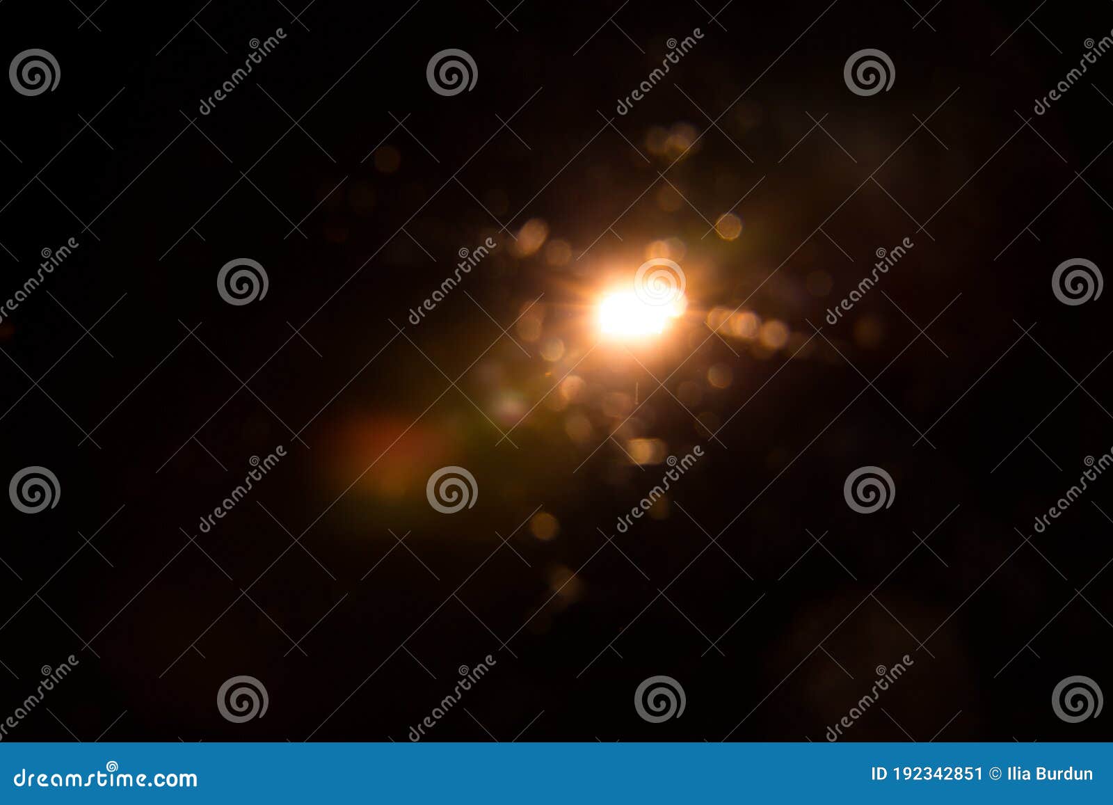 Solar Lens Flare Sunset In Winter Frozen Field Landscape. Royalty-Free ...