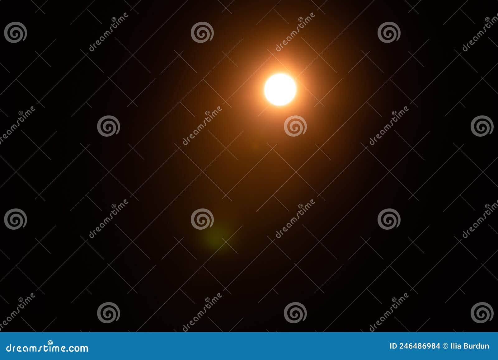 Solar Lens Flare On Black Background Stock Photo | CartoonDealer.com ...
