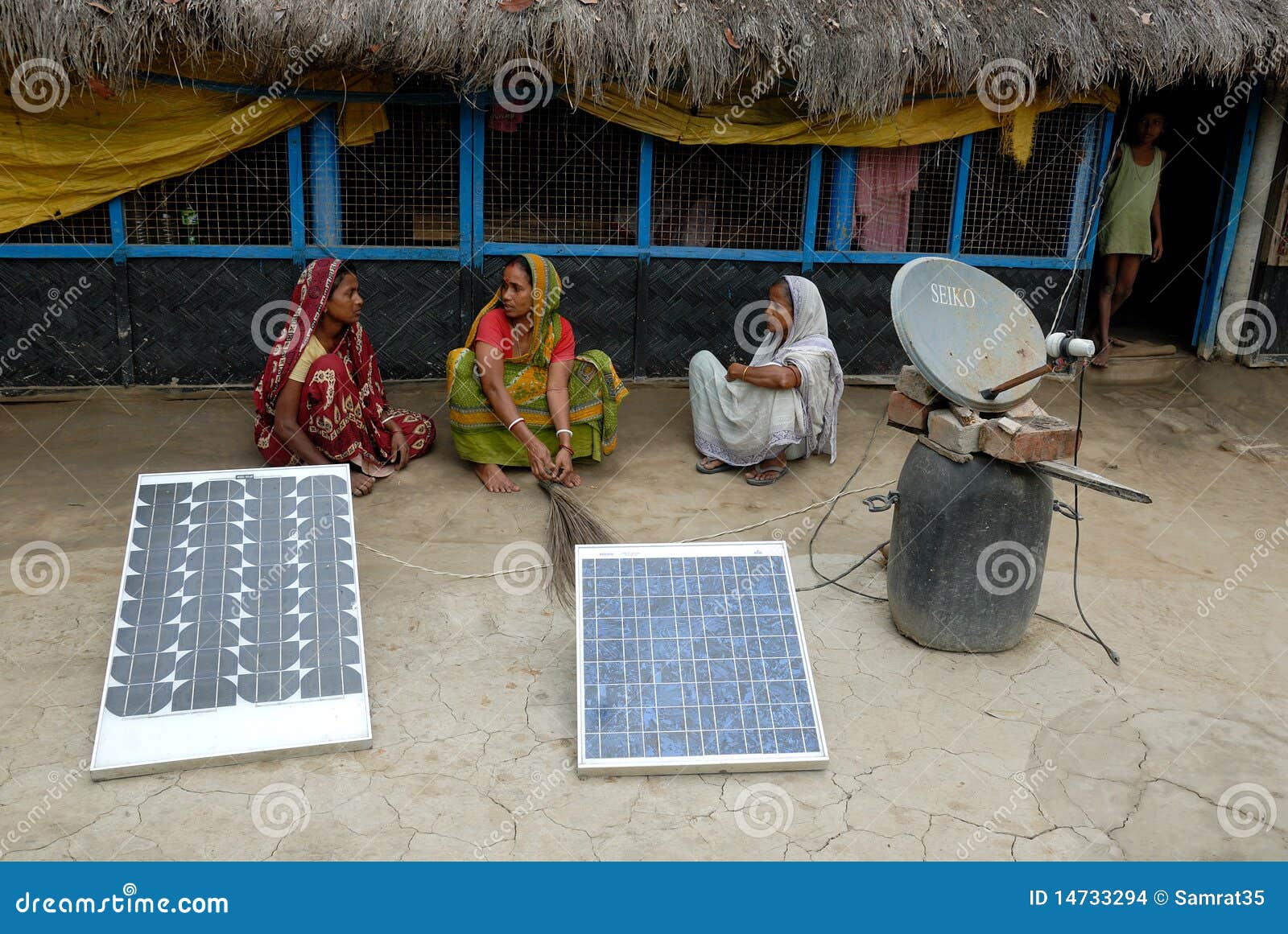 Solar Light at Indian at Village Editorial Stock Image - Image of plate ...