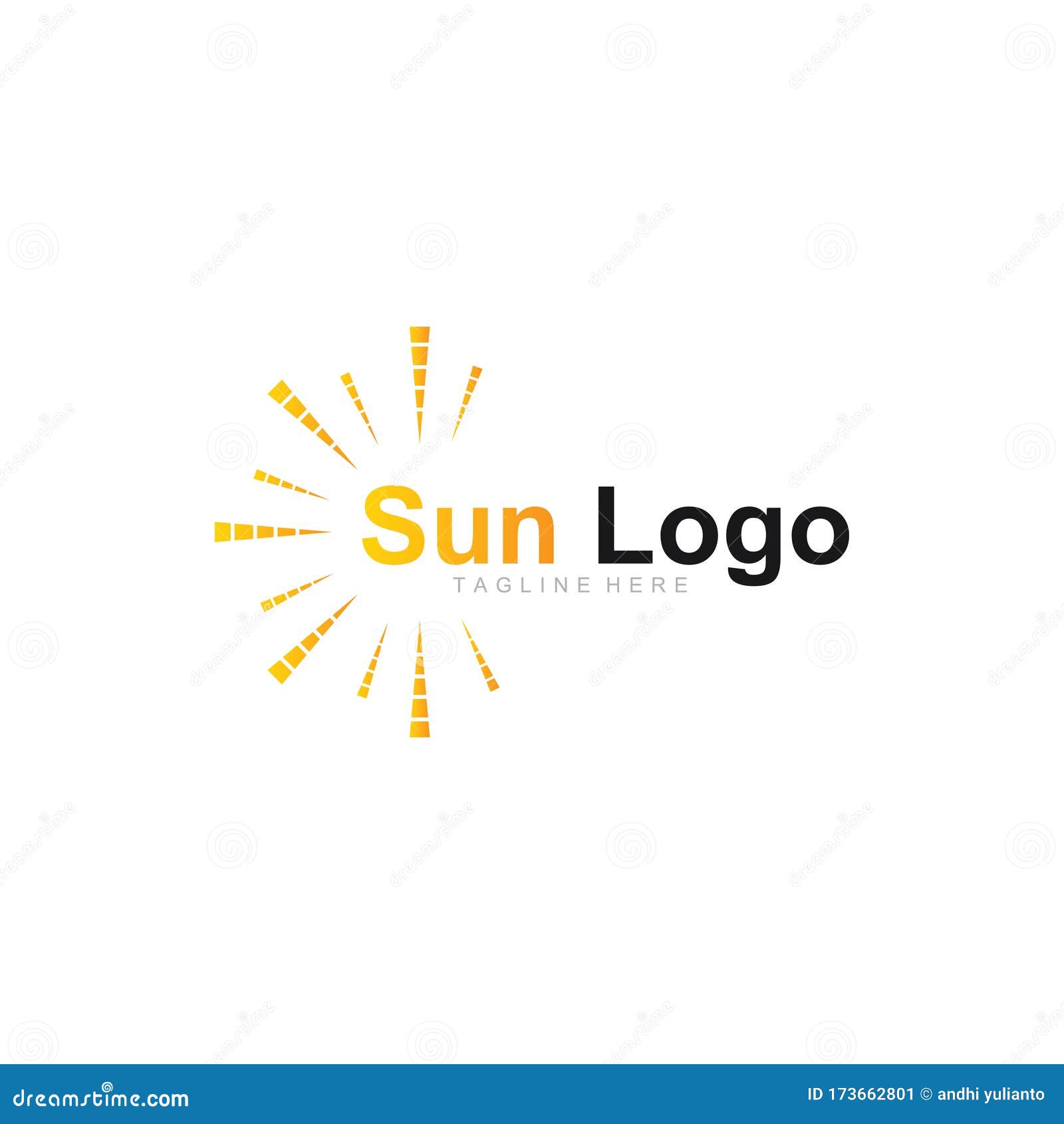 Solar Light Vector Logo Design for Future Energy Source Company Stock ...