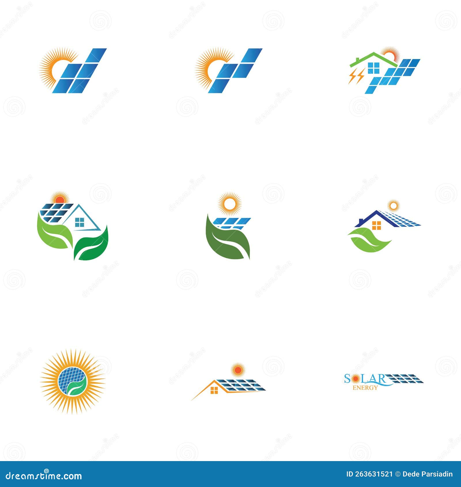 Solar logo energy icon stock vector. Illustration of isolated - 263631521