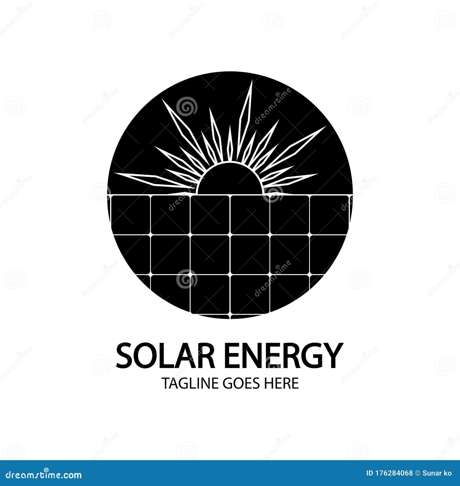 Solar logo energy icon stock illustration. Illustration of solar ...