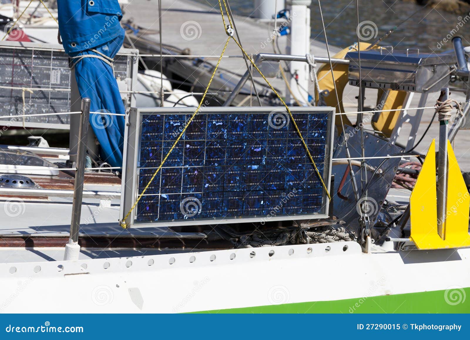 Solar Module on a Sailing Boat Stock Image - Image of sailboats, supply ...