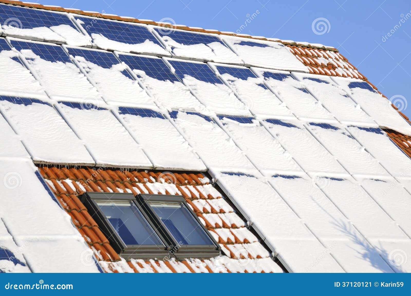 Solar modules stock image. Image of module, snow, costs - 37120121
