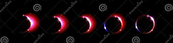 Solar or Moon Eclipse Sprite Sheet Stock Vector - Illustration of ...