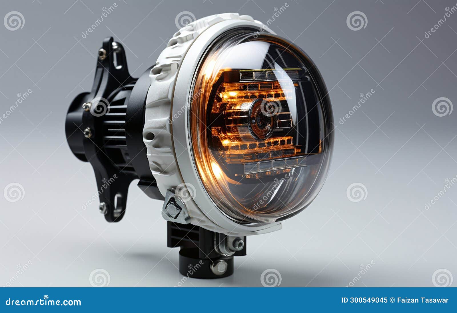 Solar Motion Lights on White Background Generative Ai Stock Image ...