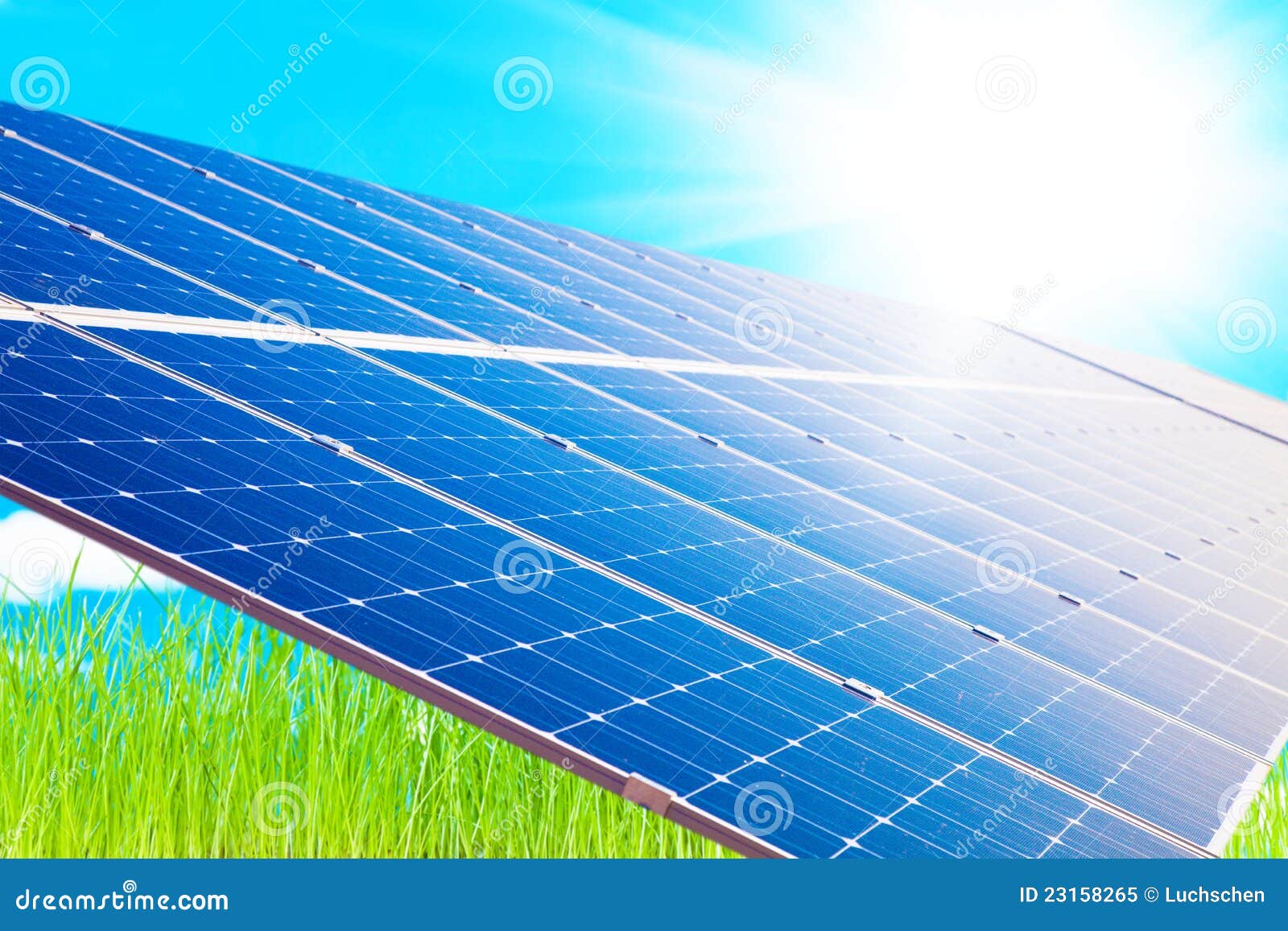 Solar panel stock image. Image of plant, power, renewable - 23158265