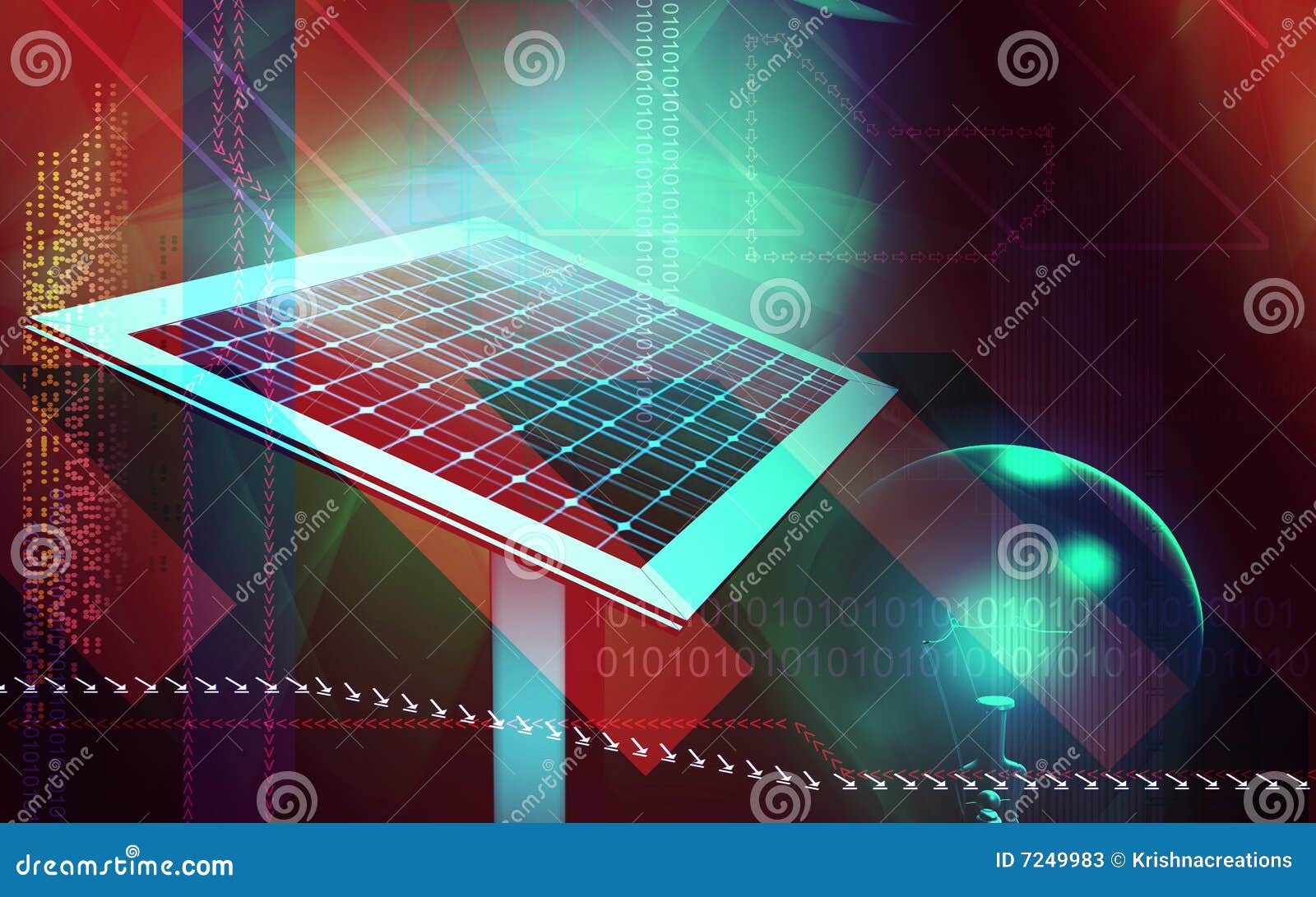Solar panel stock illustration. Illustration of light - 7249983