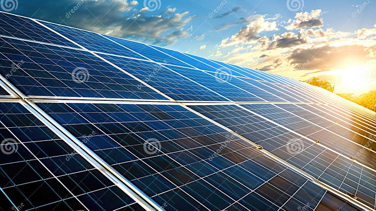 Solar Panel Absorbing Sunlight Stock Photo - Image of environment ...