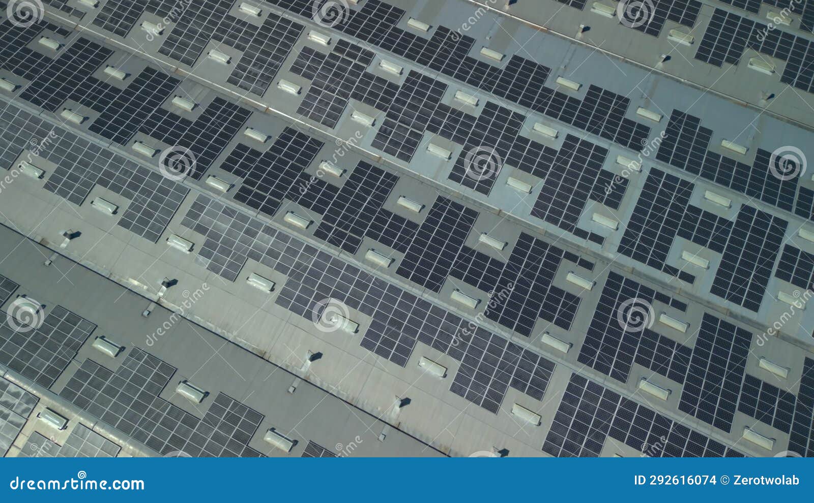 Solar Panel Aerial View stock footage. Video of modules - 292616074