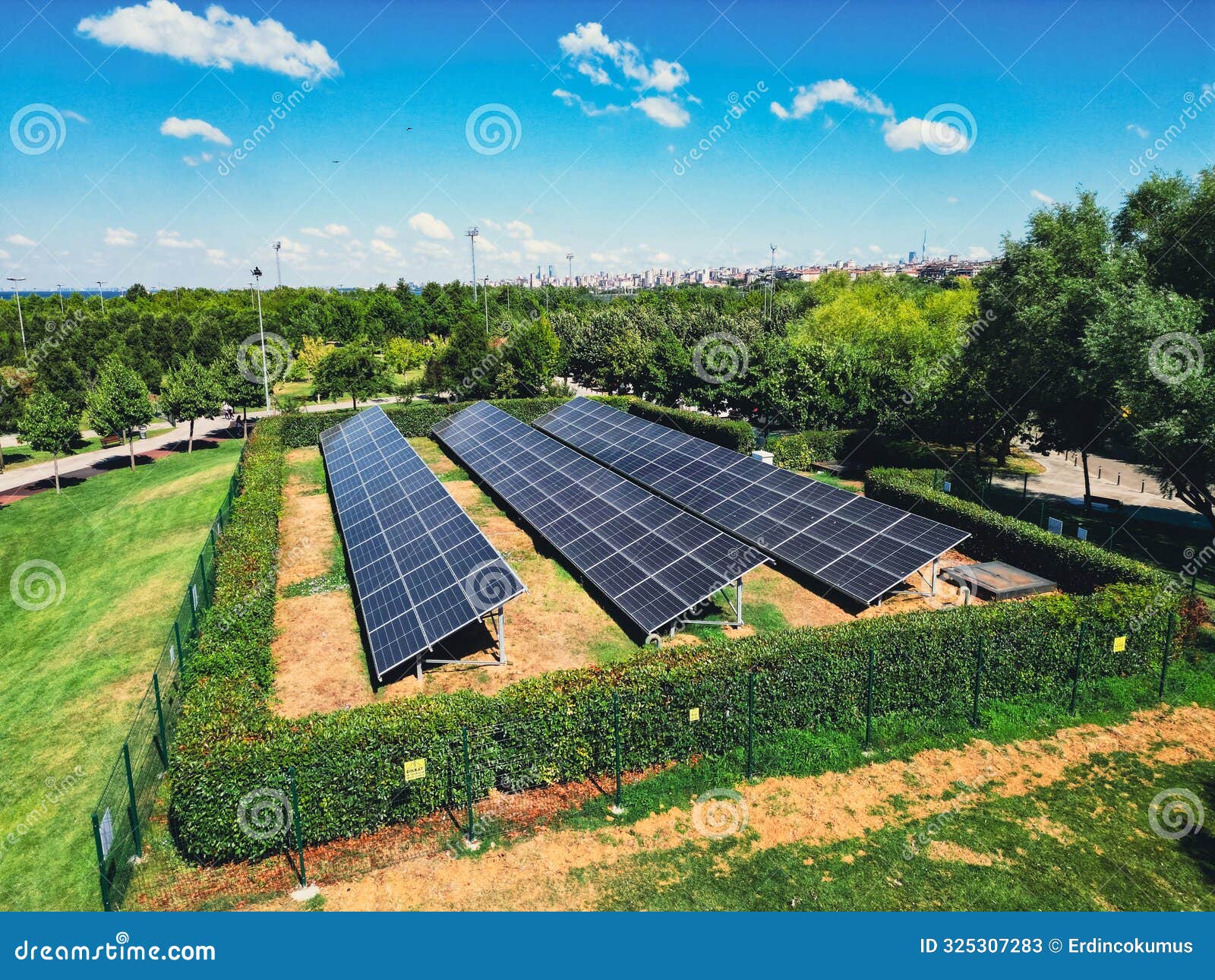 Solar Panel Aerial Views in Sunny Summer Day Stock Image - Image of ...