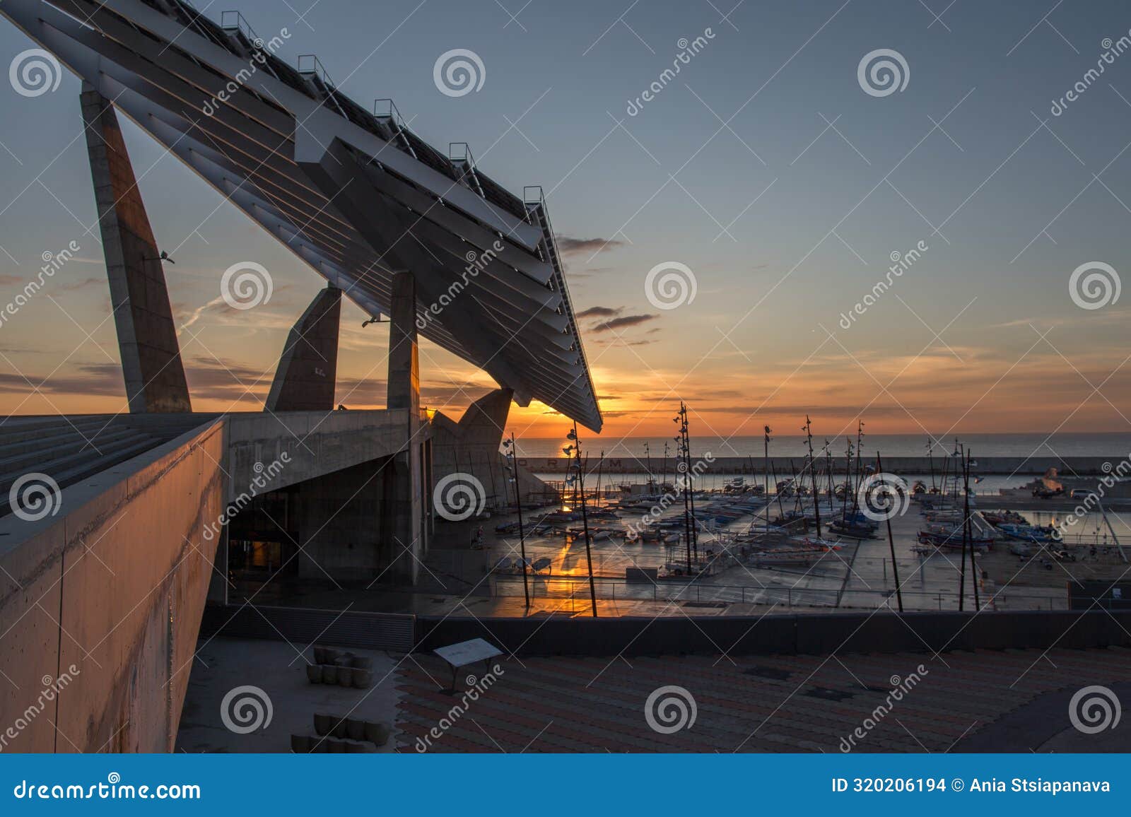 Solar Panel Against the Background of the Rising Sun Stock Photo ...