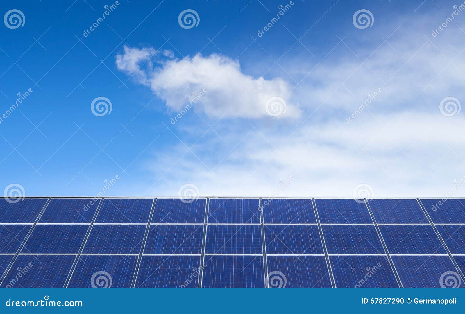 Solar Panel Against Blue Sky Stock Photo - Image of exterior ...