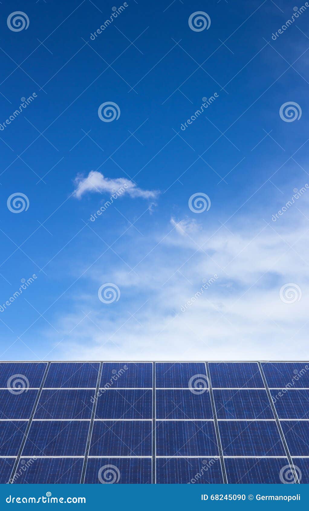 Solar Panel Against Blue Sky Stock Photo - Image of environment ...