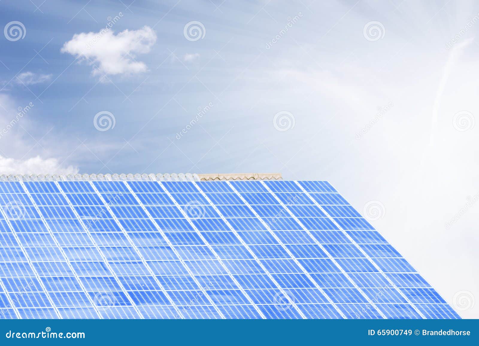 Solar Panel Against Cloudy Sky Stock Image - Image of energies ...