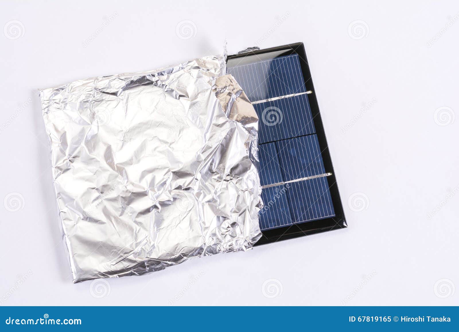 Solar Panel on Aluminum Foil Stock Image - Image of panel, blue: 67819165