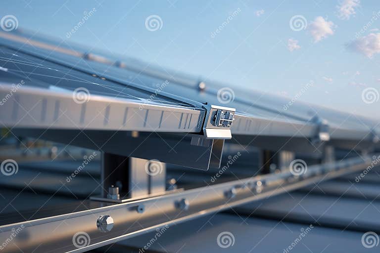 Crystal Clear Solar Array, Generative Ai Stock Illustration ...