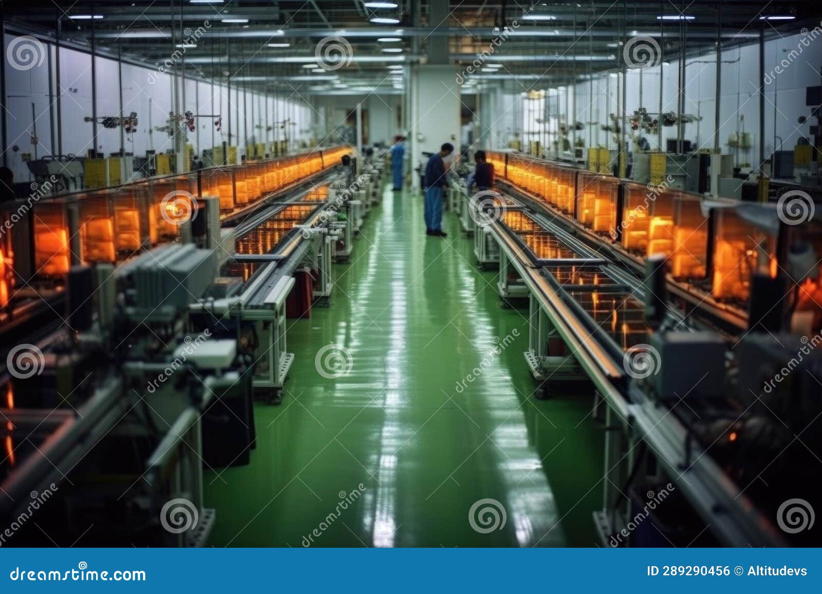 Solar Panel Assembly Line in a Factory Stock Photo - Image of ...