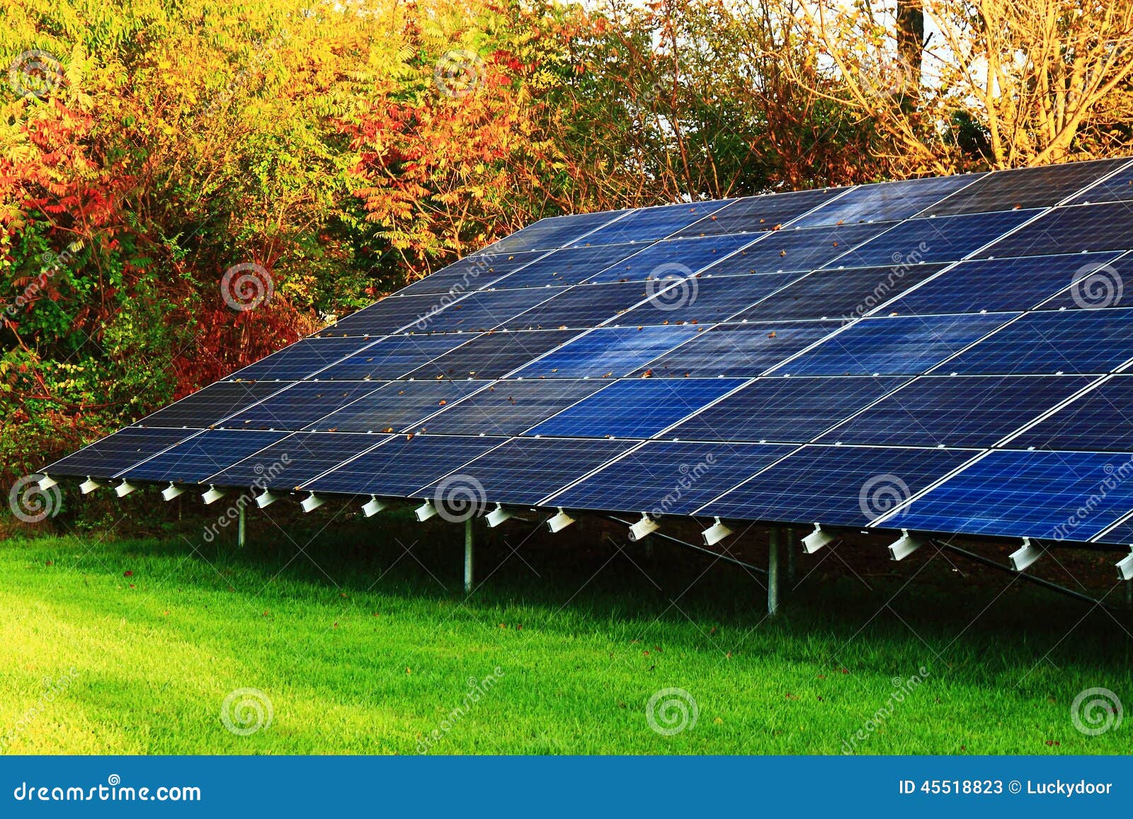Solar Panel stock image. Image of lawn, meadow, nature - 45518823