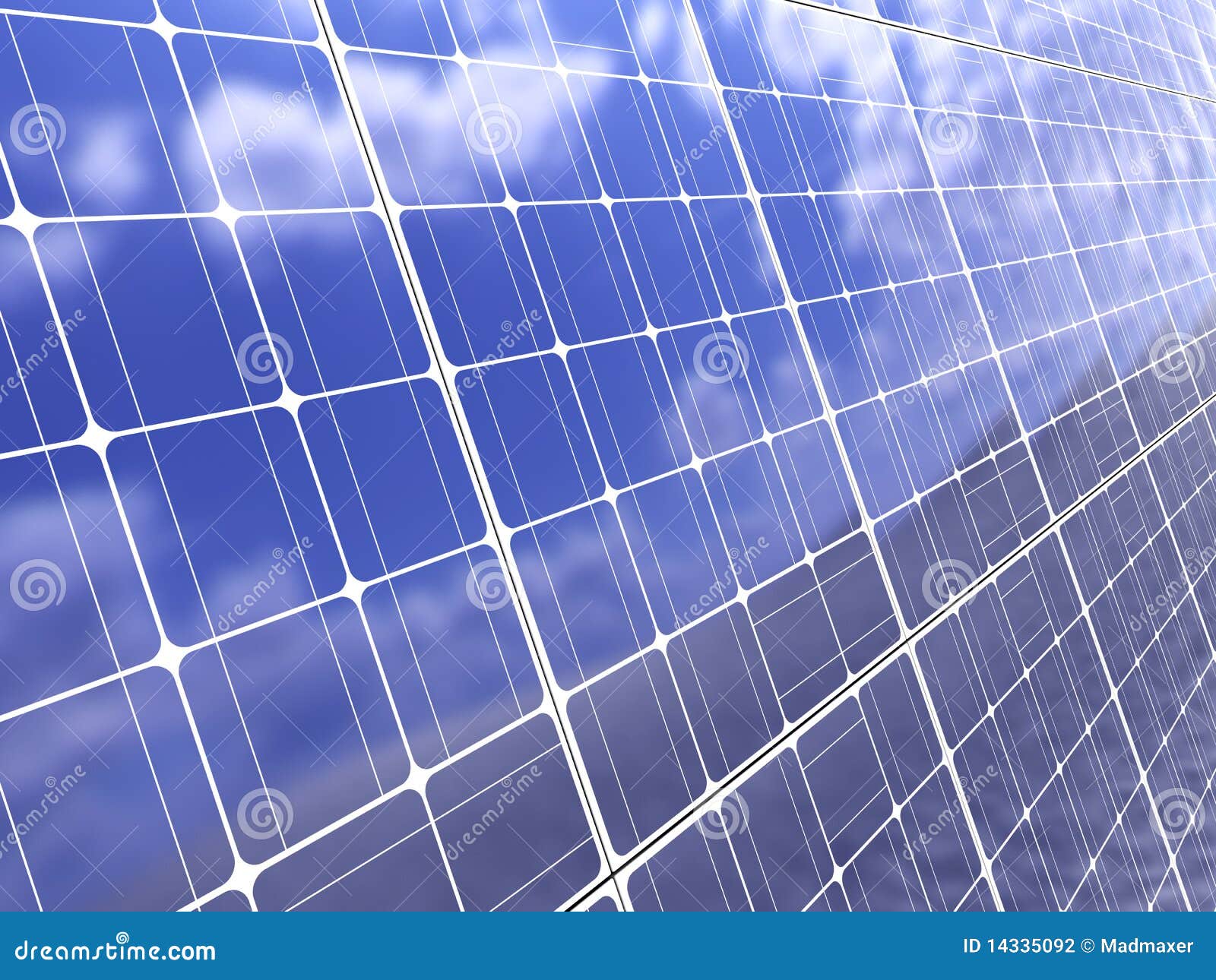 Solar panel background stock illustration. Illustration of cloudscape ...