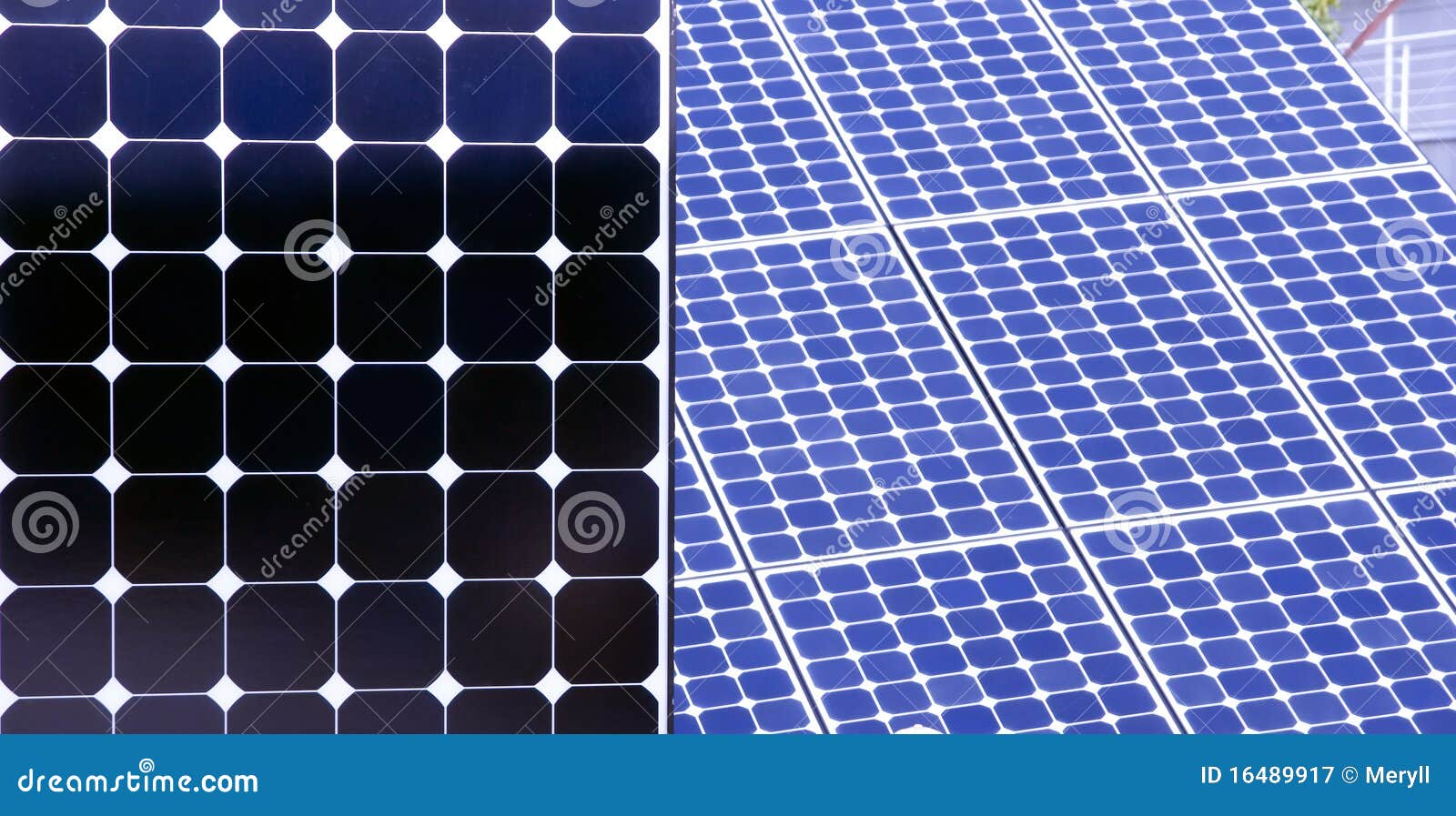 Photovoltaic PV Sun Collector Solar Panels On Sloped Residential Roof ...