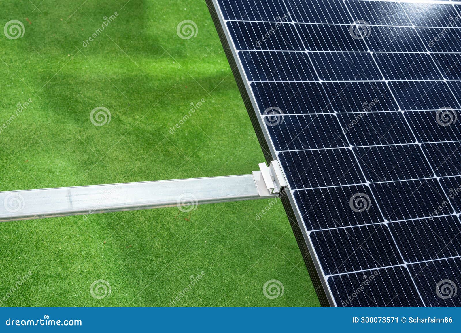 Solar Panel on a Background of Green Grass Stock Image - Image of clean ...