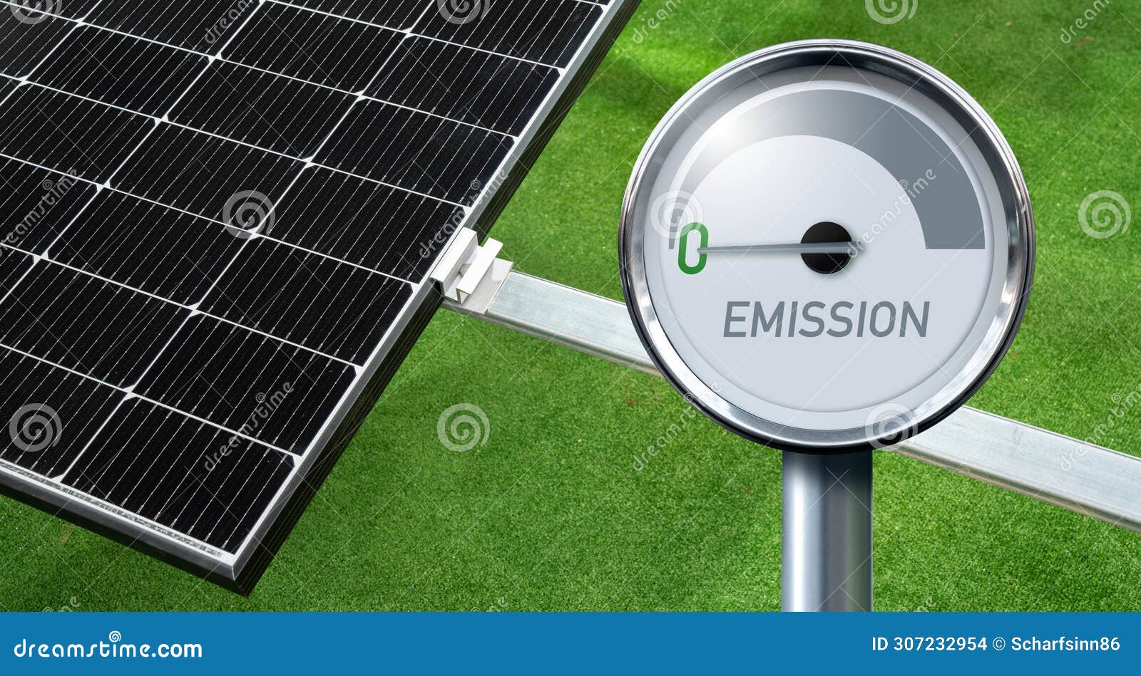 Solar Panel on a Background of Green Grass Stock Photo - Image of solar ...