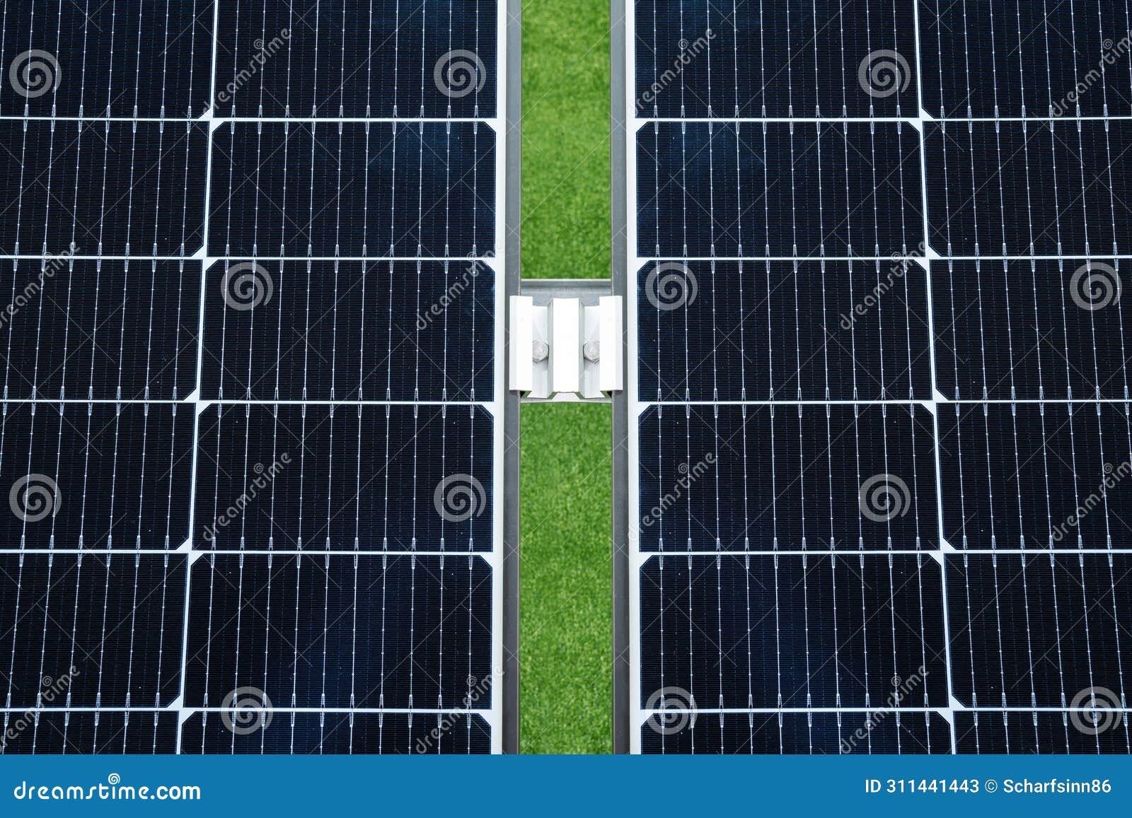 Solar Panel on a Background of Green Grass Stock Image - Image of lawn ...