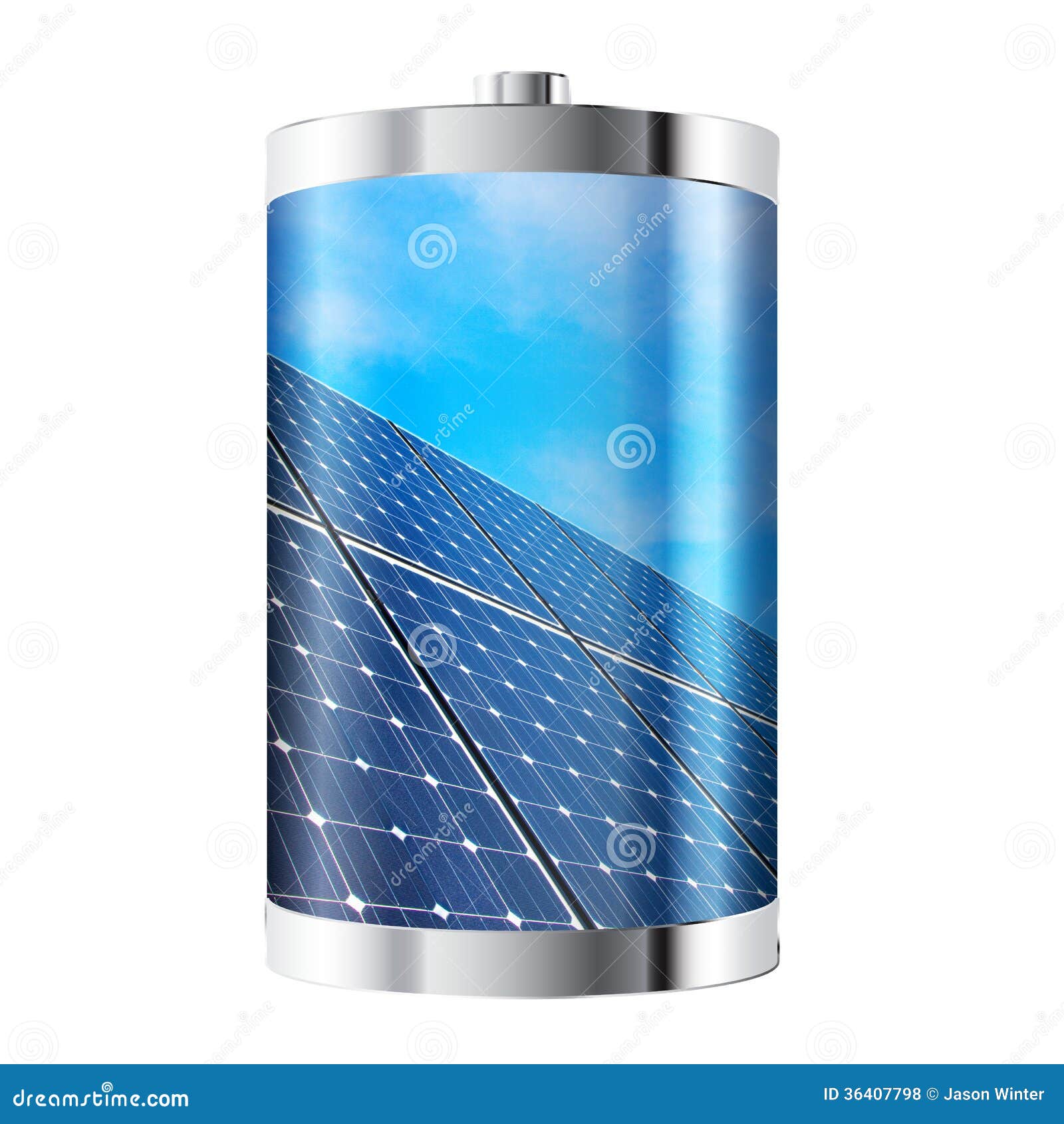 Solar Panel Battery stock illustration. Illustration of climate - 36407798