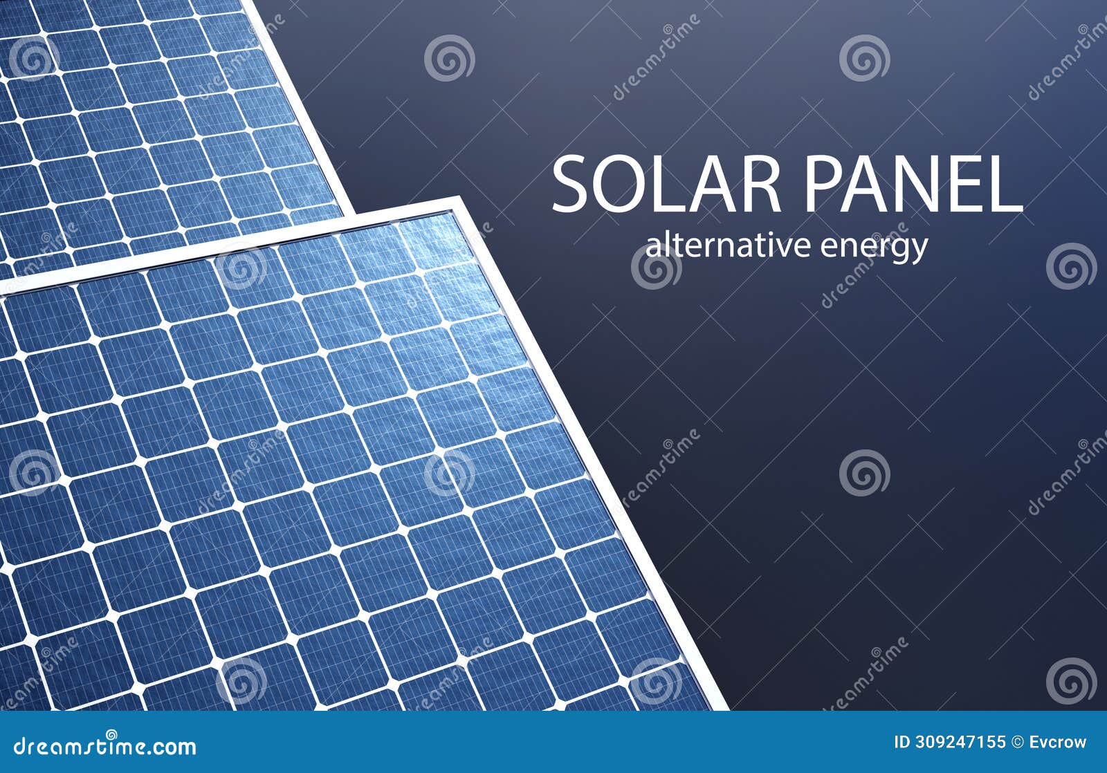 Solar Panel on Black Background. Alternative Energy Concept Stock ...