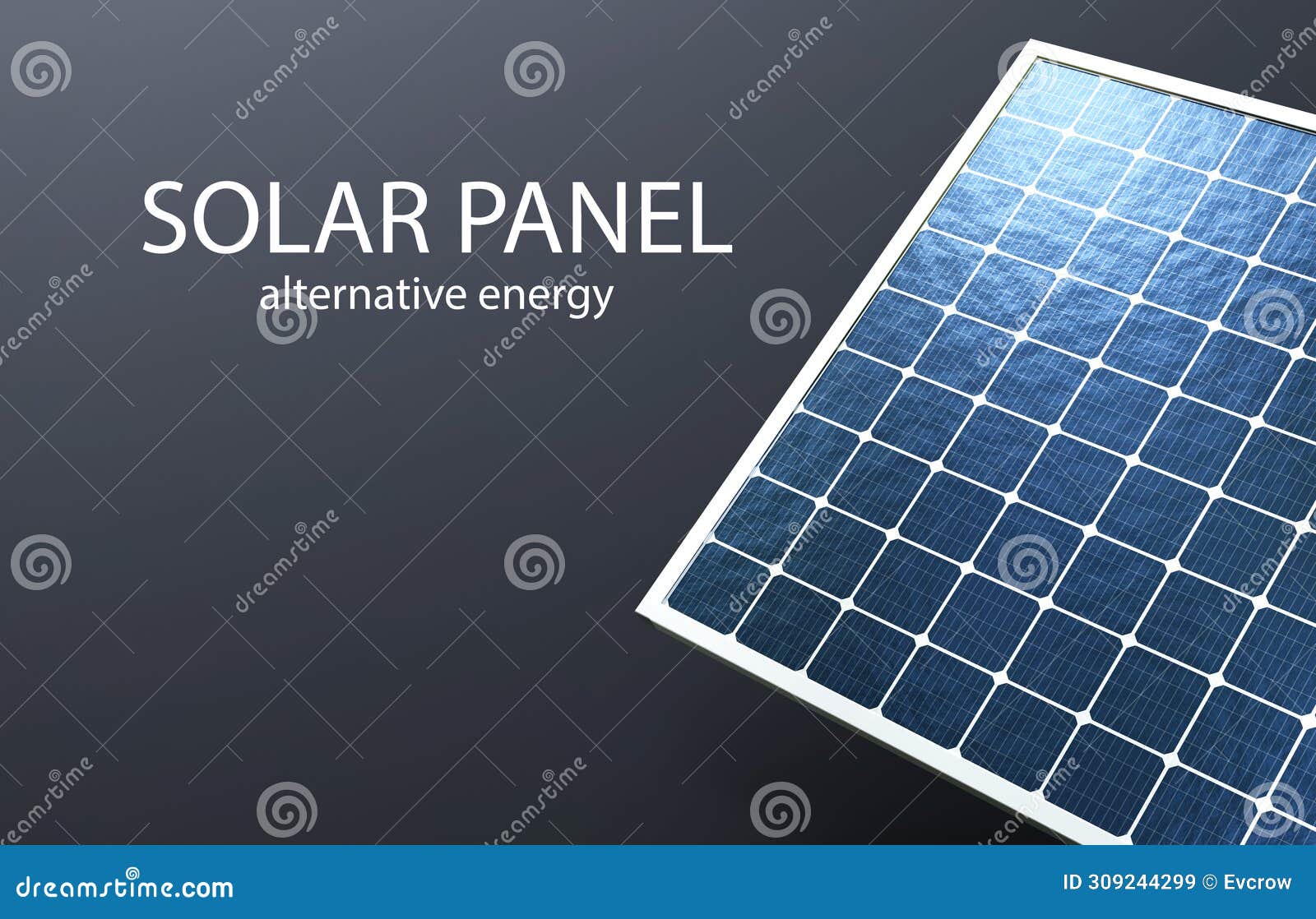 Solar Panel on Black Background. Alternative Energy Concept Stock Image ...