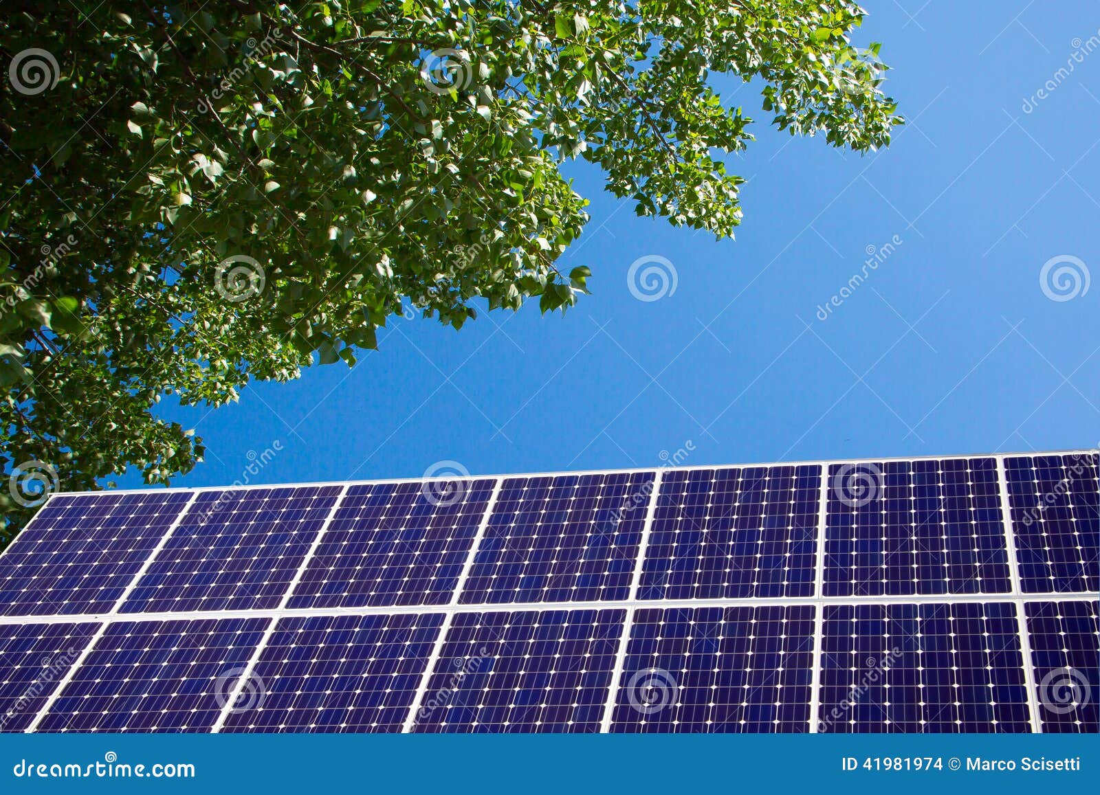 Solar Panel and blue sky stock photo. Image of field - 41981974