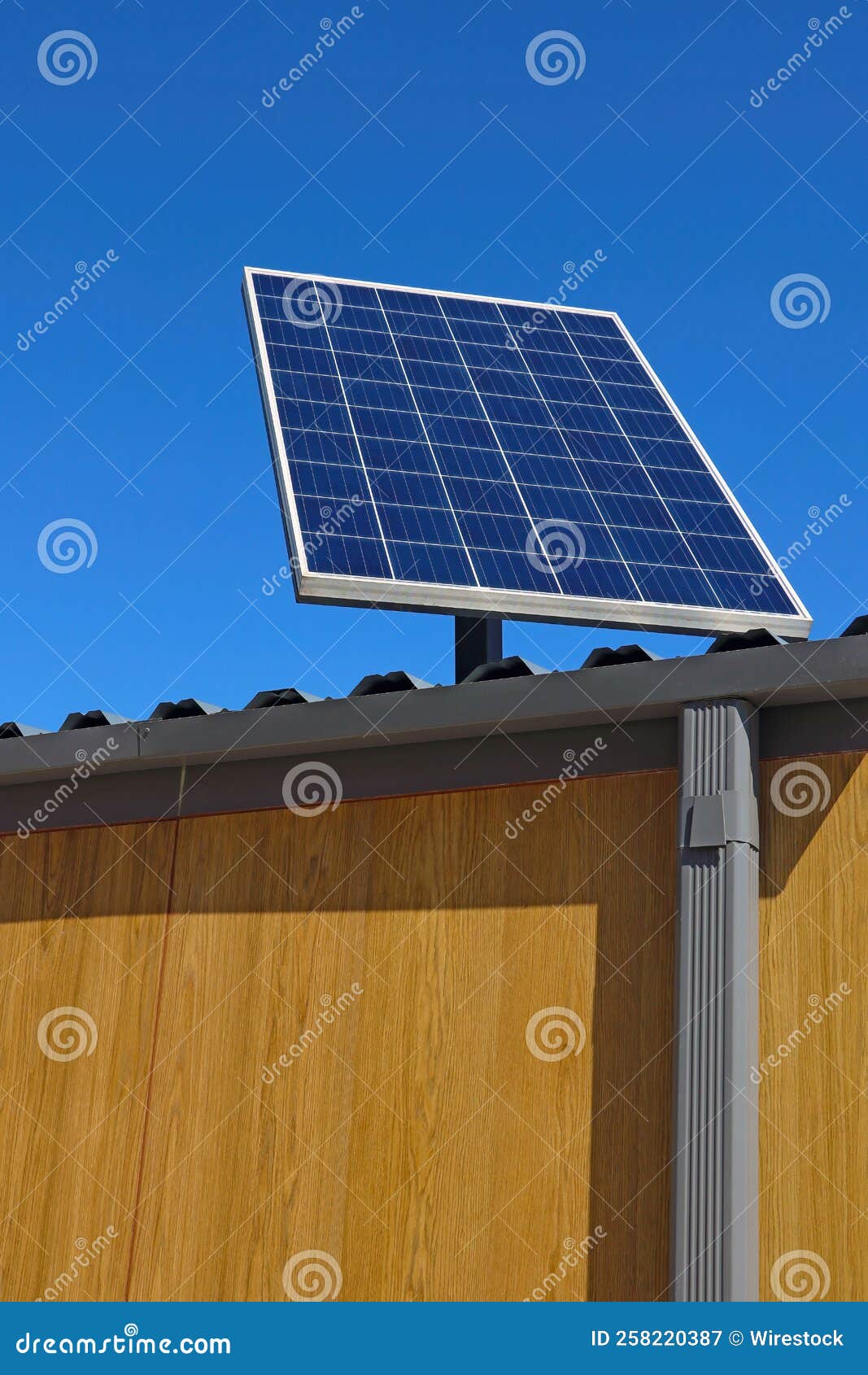 Solar Panel on the Bus Stop Stock Image - Image of electrical ...