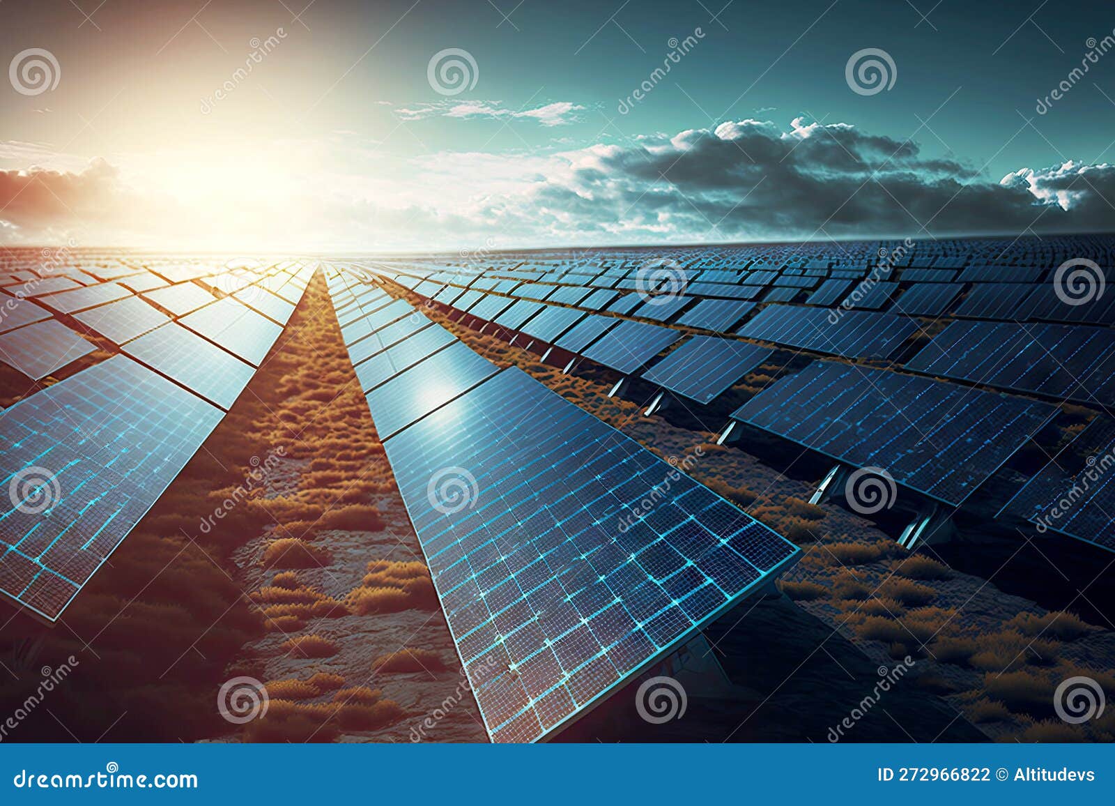 Solar Panel Care for Environment and Saving Planet S Resources Stock ...