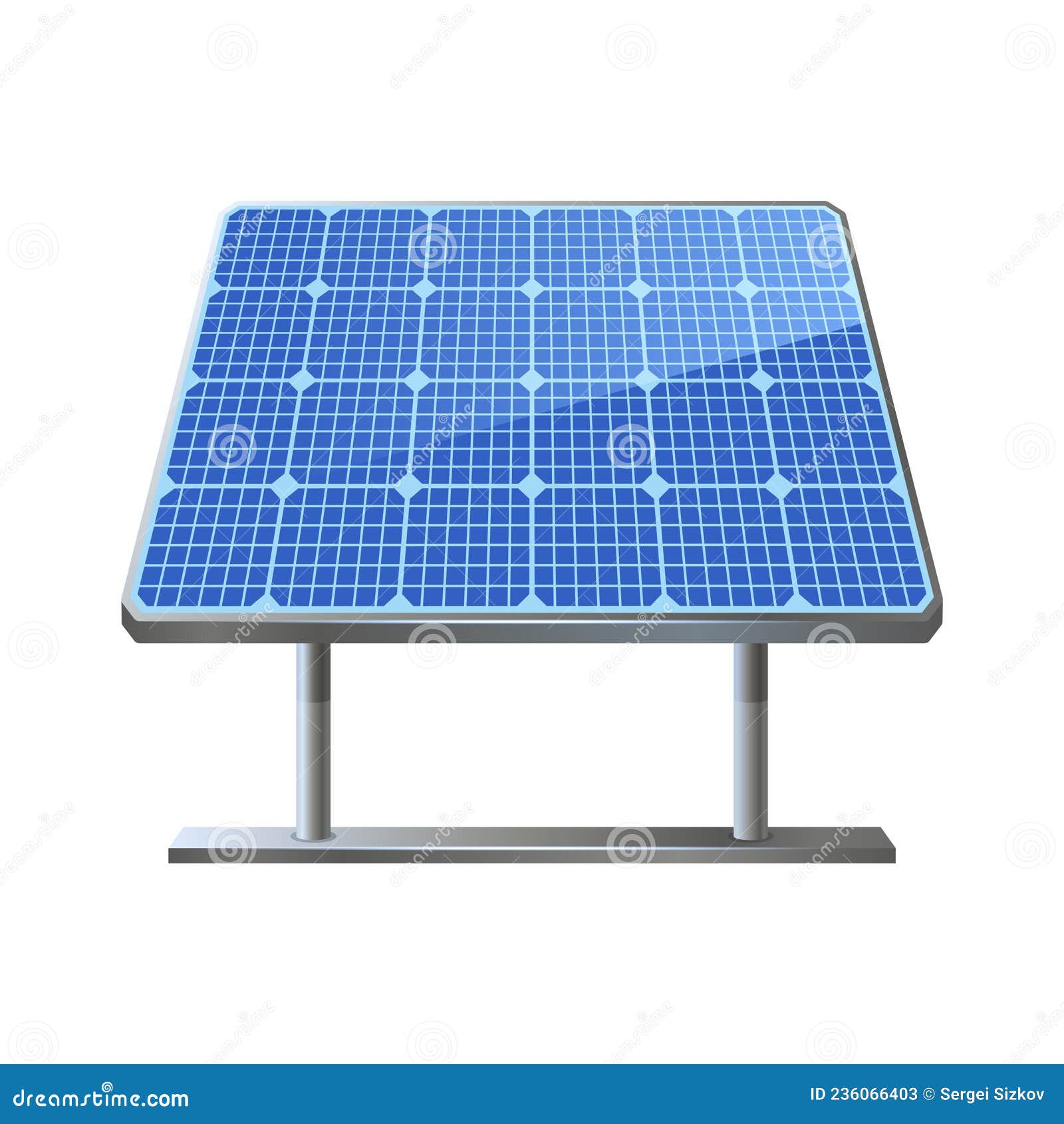 Solar Panel Cell on White Background. Vector Stock Vector ...