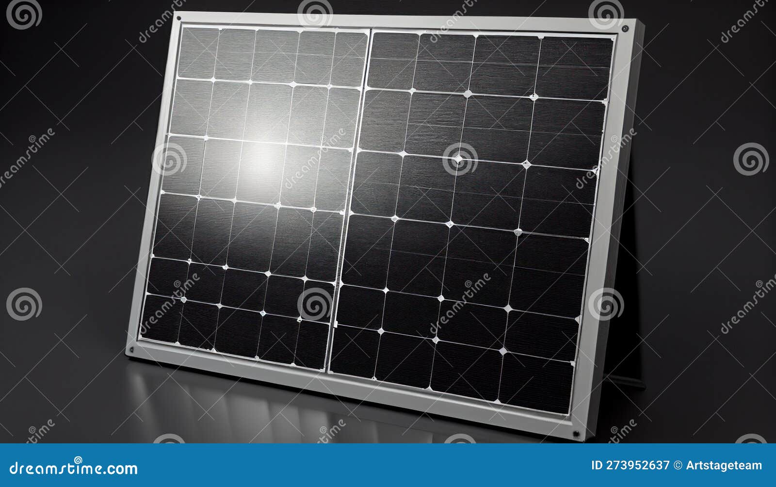 Solar Panel or Solar Cells, Isolated on Dark Background Stock ...