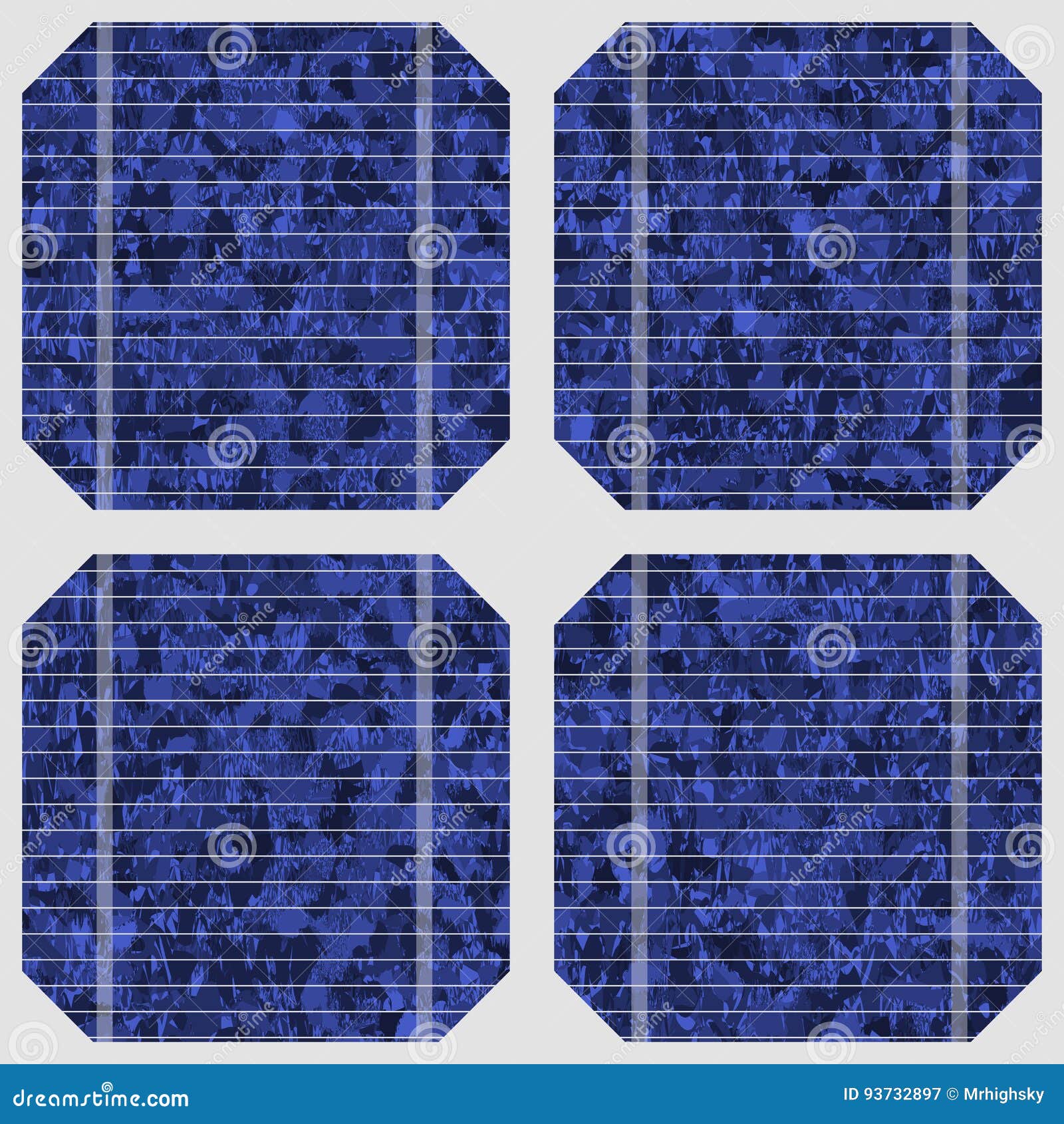 Solar Panel Cells Seamless Pattern Stock Vector - Illustration of ...